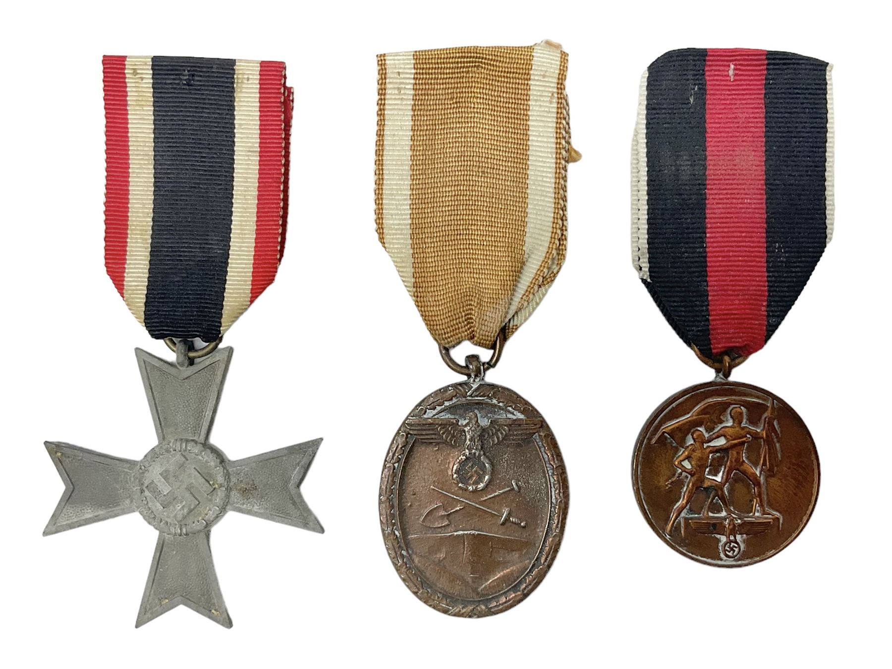 Three WW2 German medals - Defences Medal, Czech Occupation ...