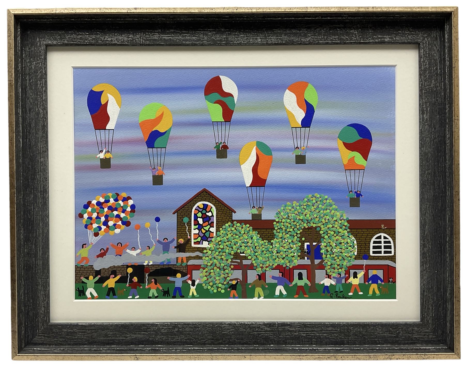 Gordon Barker (British 1960-): 'Celebrate', acrylic on paper signed ...