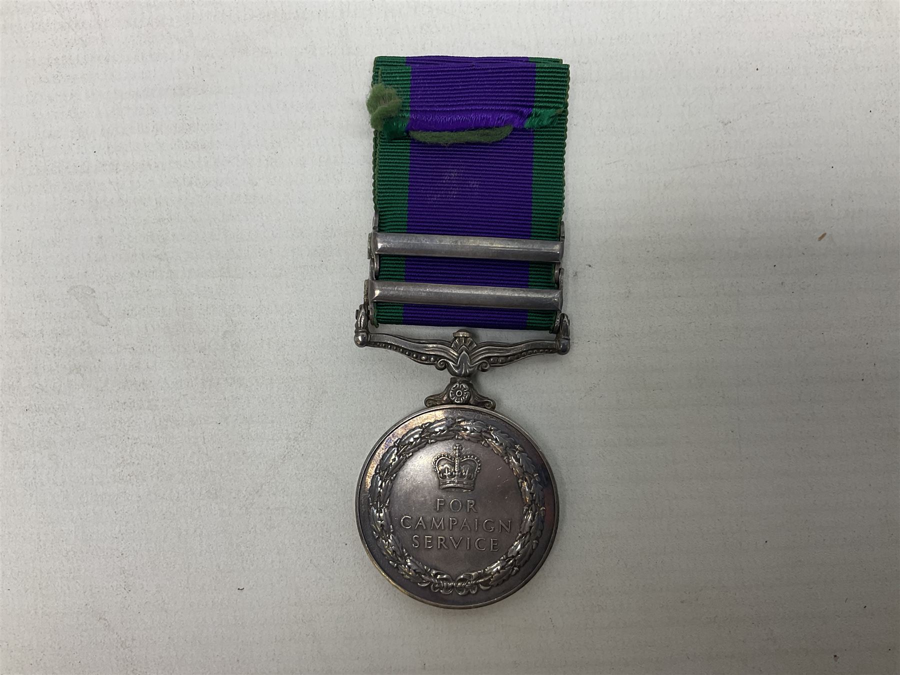 Elizabeth II General Service Medal with two clasps for Northern Ireland ...
