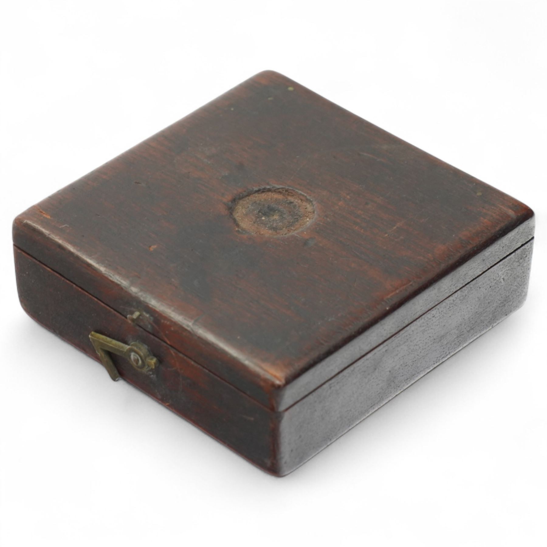 19th Century-magnetic navigational sailors compass in a square mahogany ...