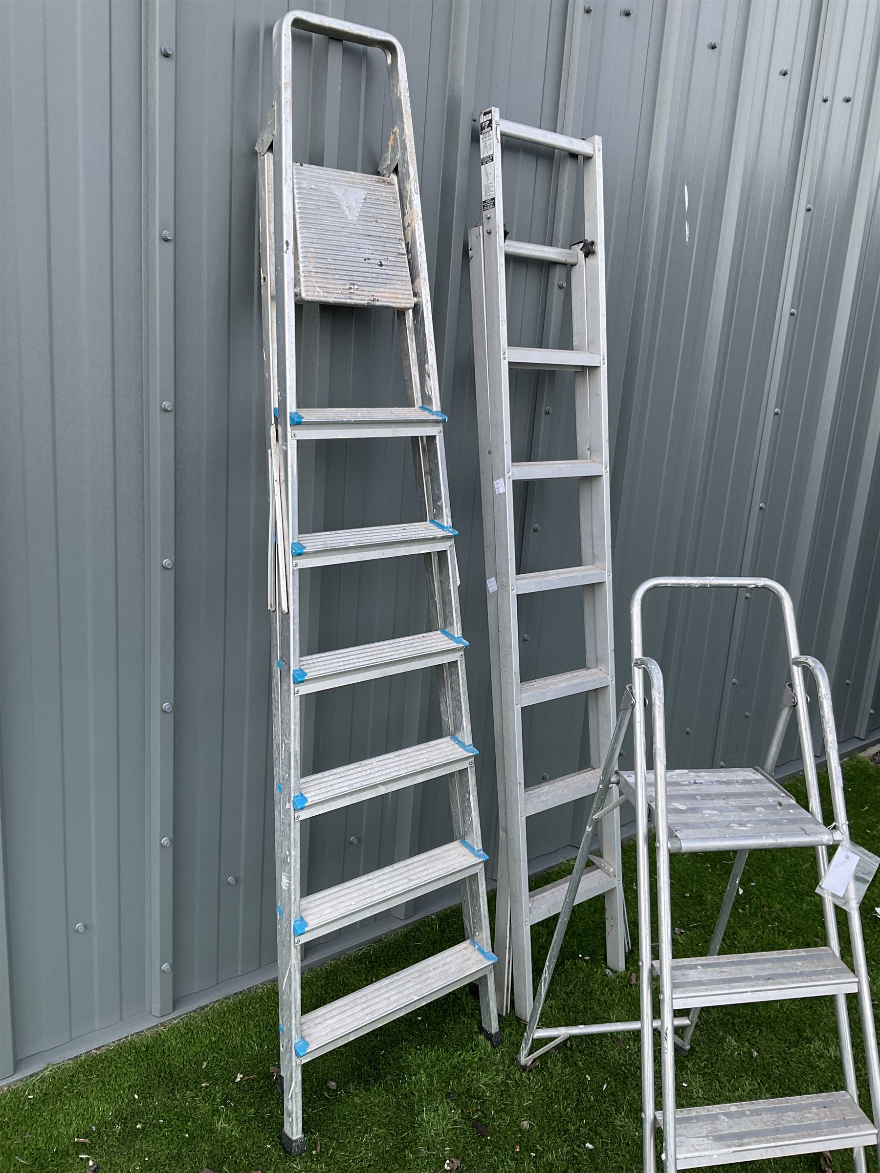 Set of three aluminium ladders - THIS LOT IS TO BE COLLECTED BY ...