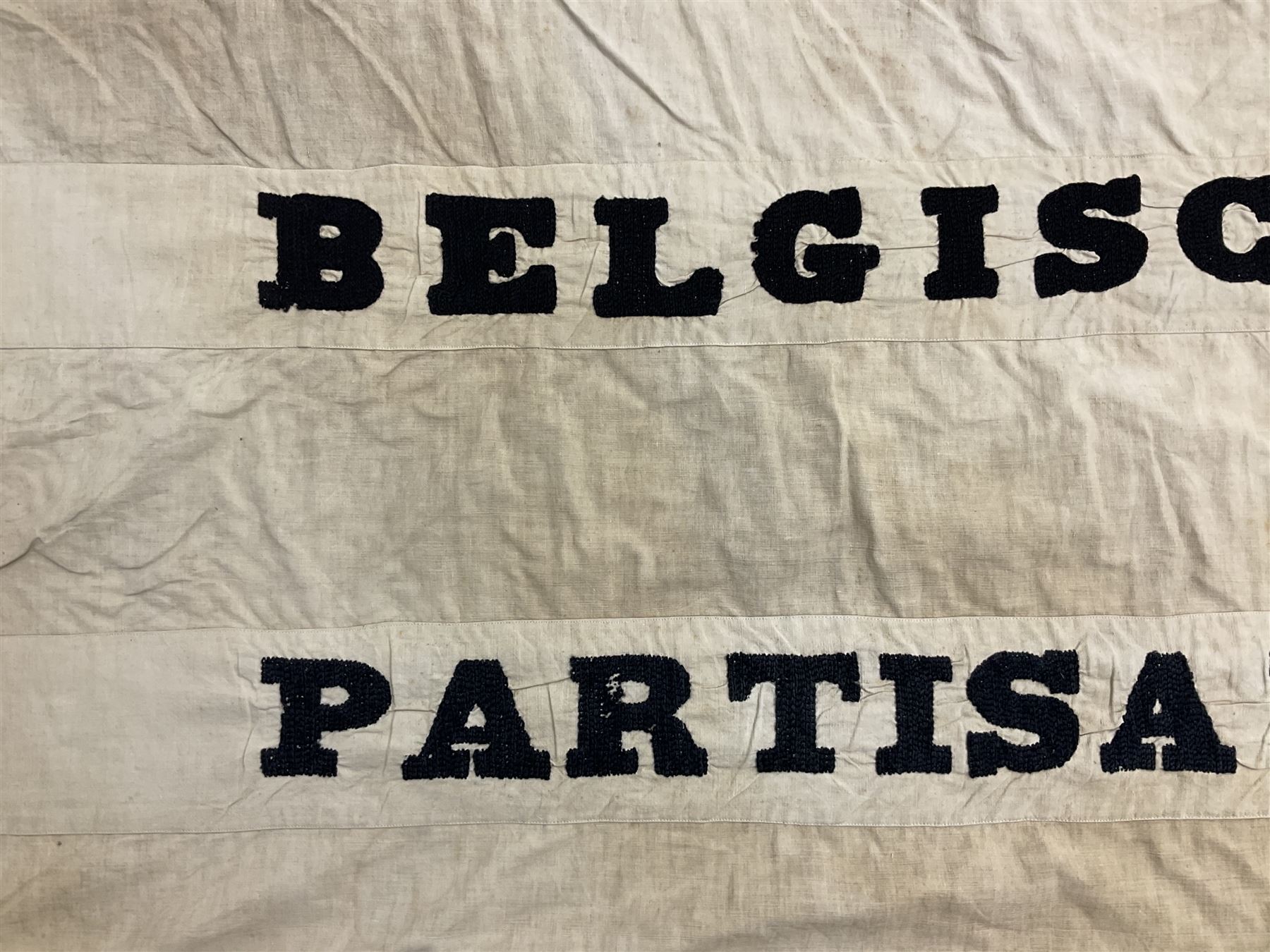 WW2 Belgian Partisan/Resistance two-sided banner embroi | Militaria | 79133