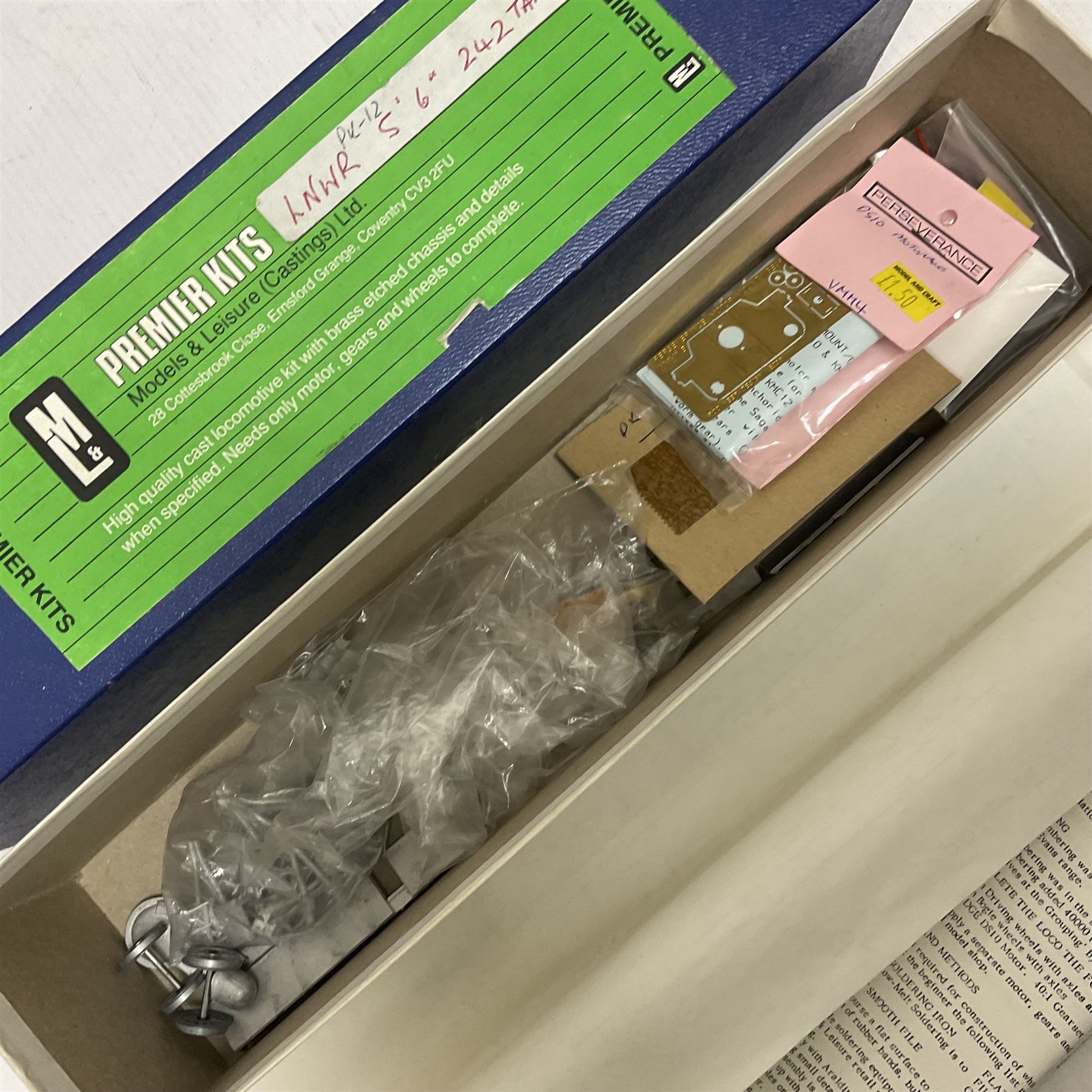 M&L Premier Kits ‘00’ gauge - four model railway locomotive building ...