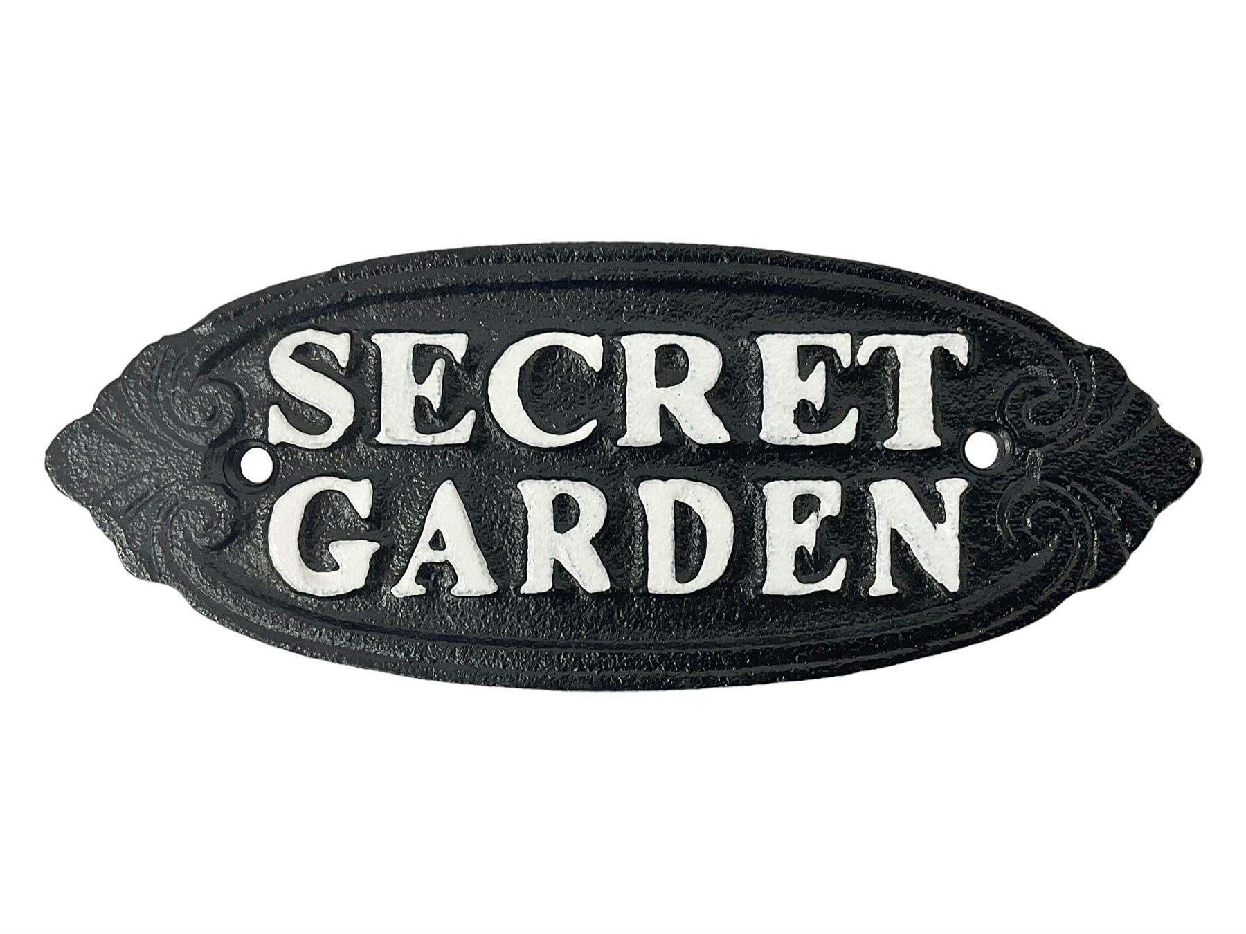 Cast iron oval sign 'Secret Garden' L17cm | Wood, Metal & Other ...