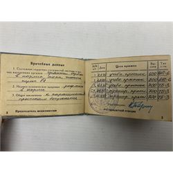 1930s Soviet Parachute Instructor's I.D. book containing photograph ...
