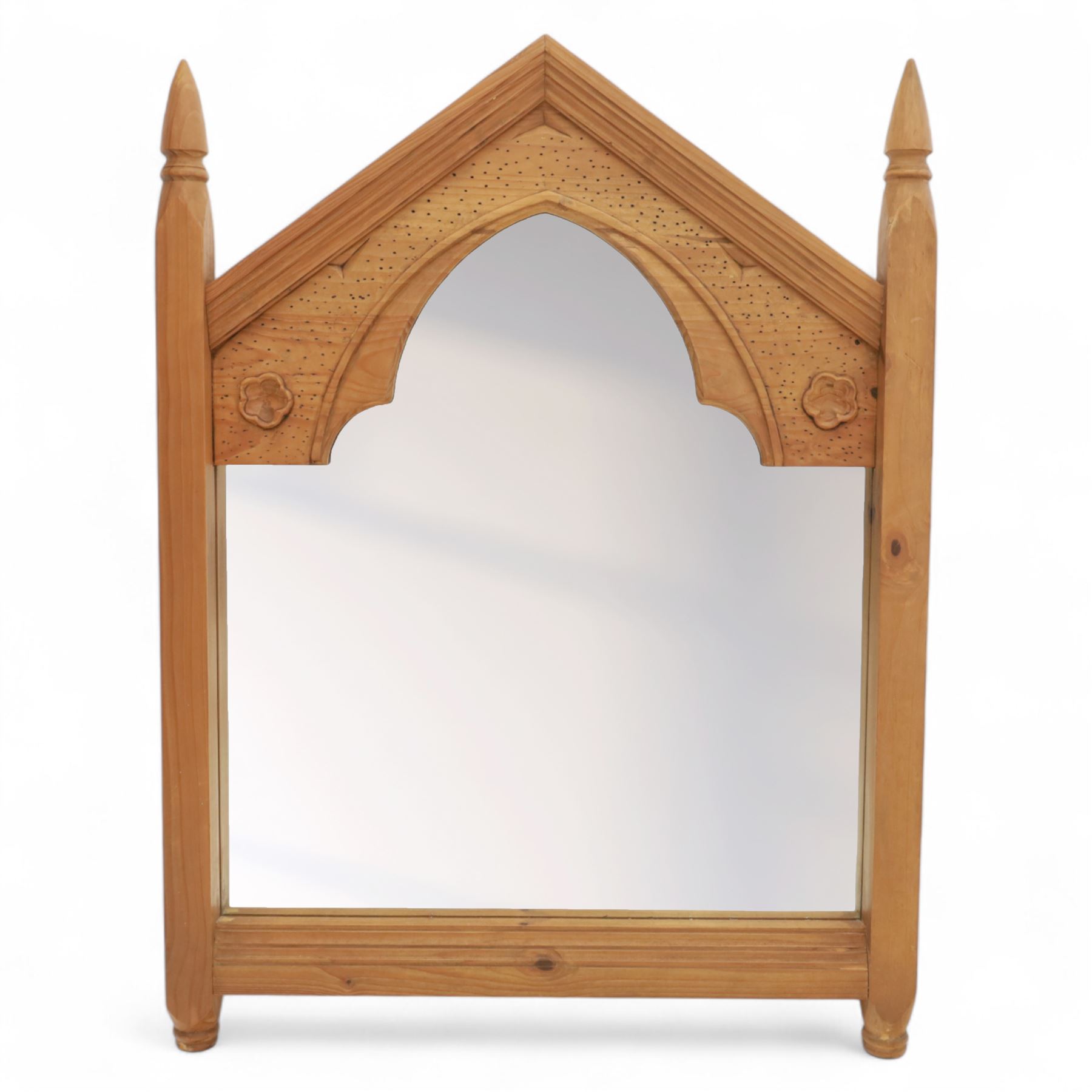 Early 20th century Gothic style pine framed overmantle mirror | Mirrors ...