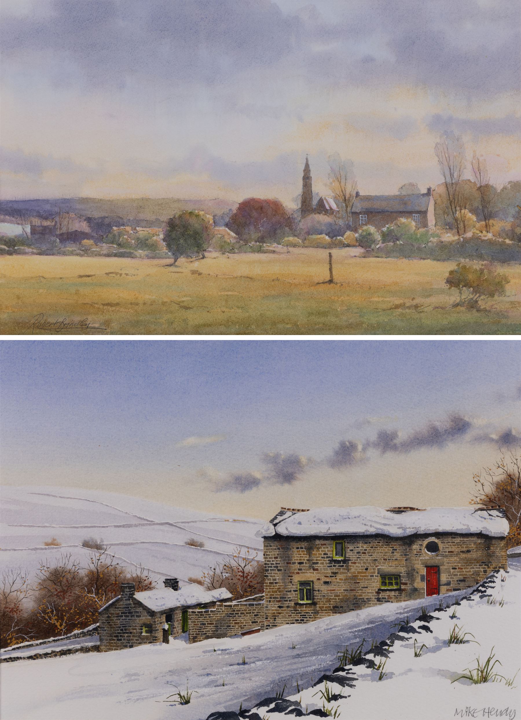 Mike Hendy (British 1942-): Dales Cottage in Snow | Paintings, Drawings ...