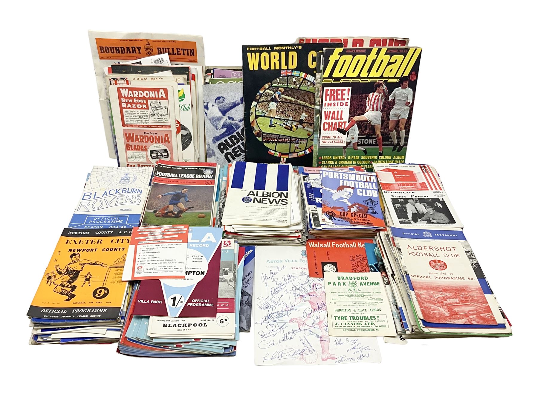 Collection of assorted football programmes, including International ...