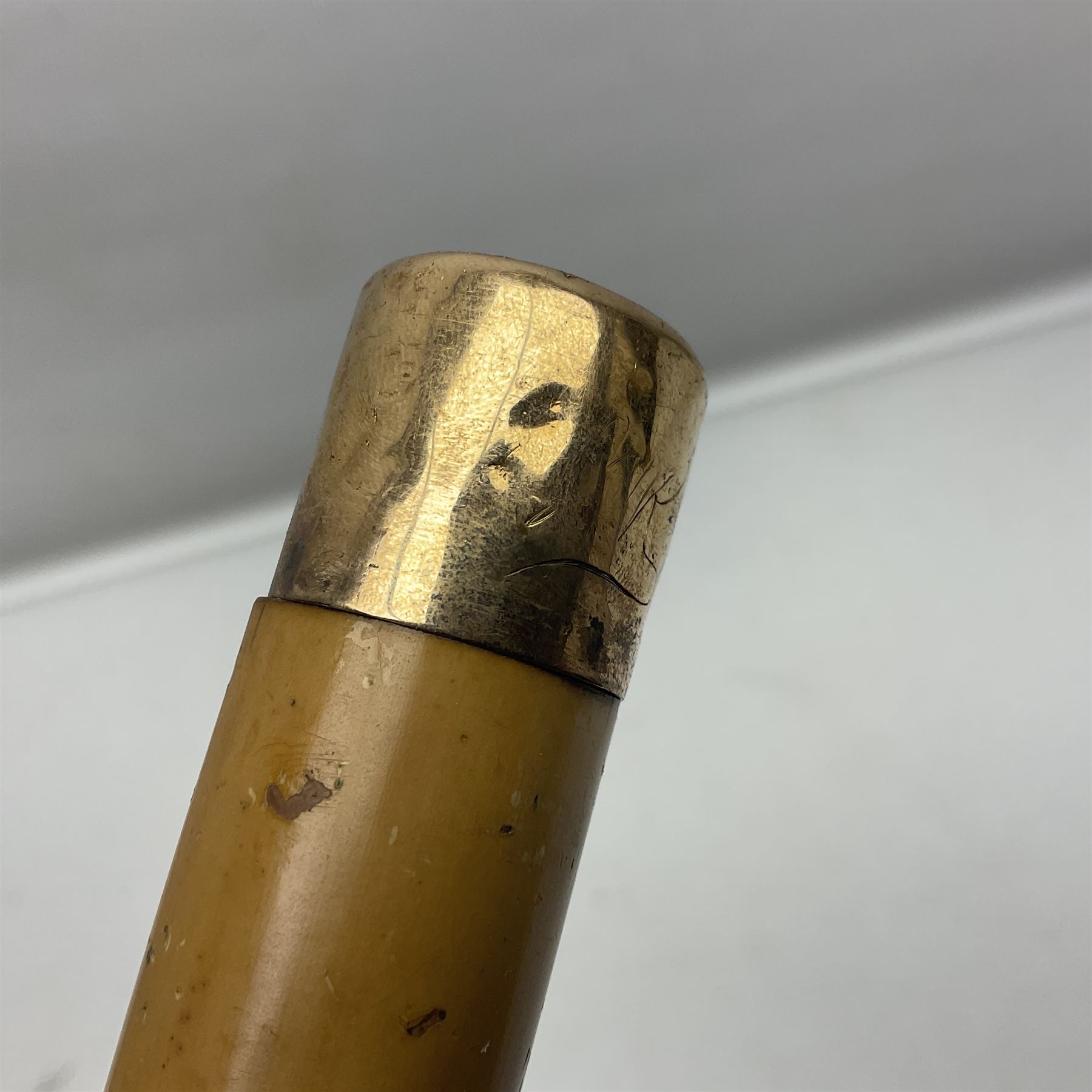 Malacca walking cane mounted with gold cap | Wood, Metal & Other ...