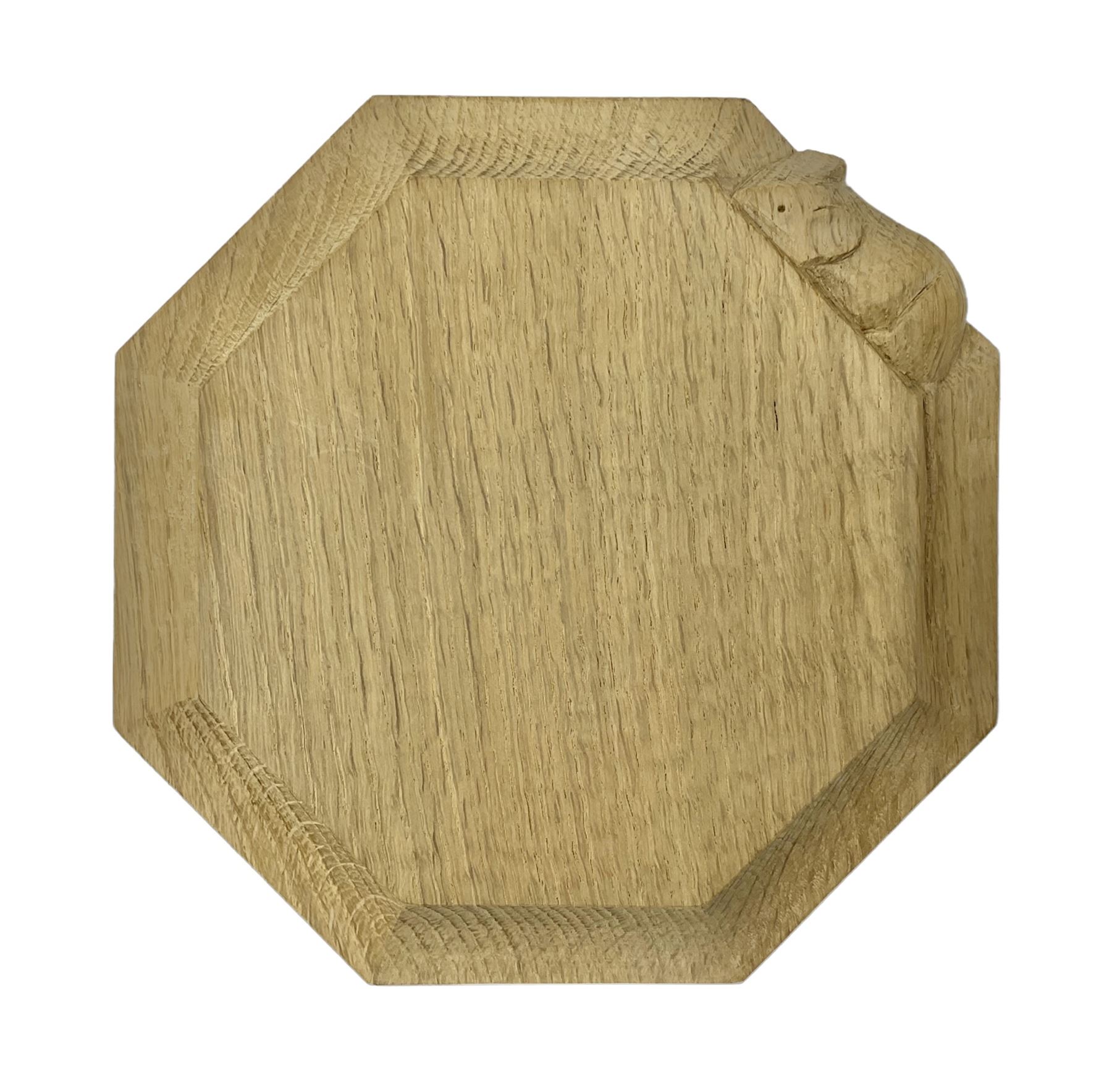 Mouseman; Yorkshire oak small octagonal chopping board | Mouseman ...