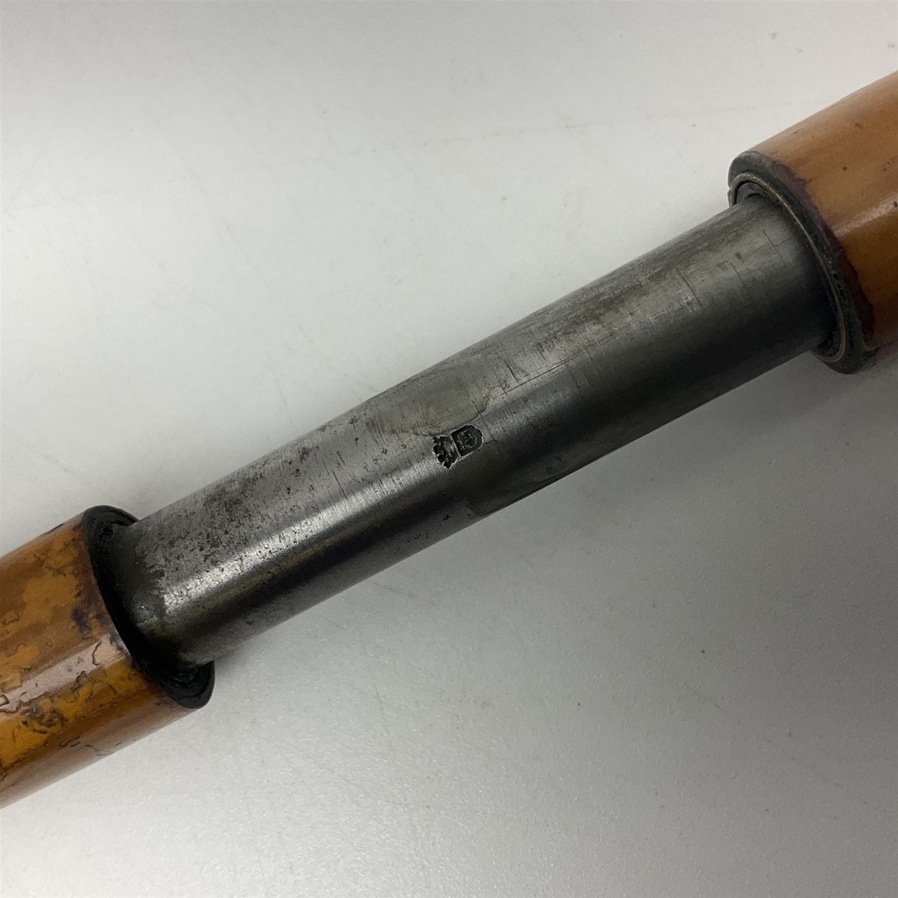 Late 19th/early 20th century 7mm walking stick gun with cane shrouded ...