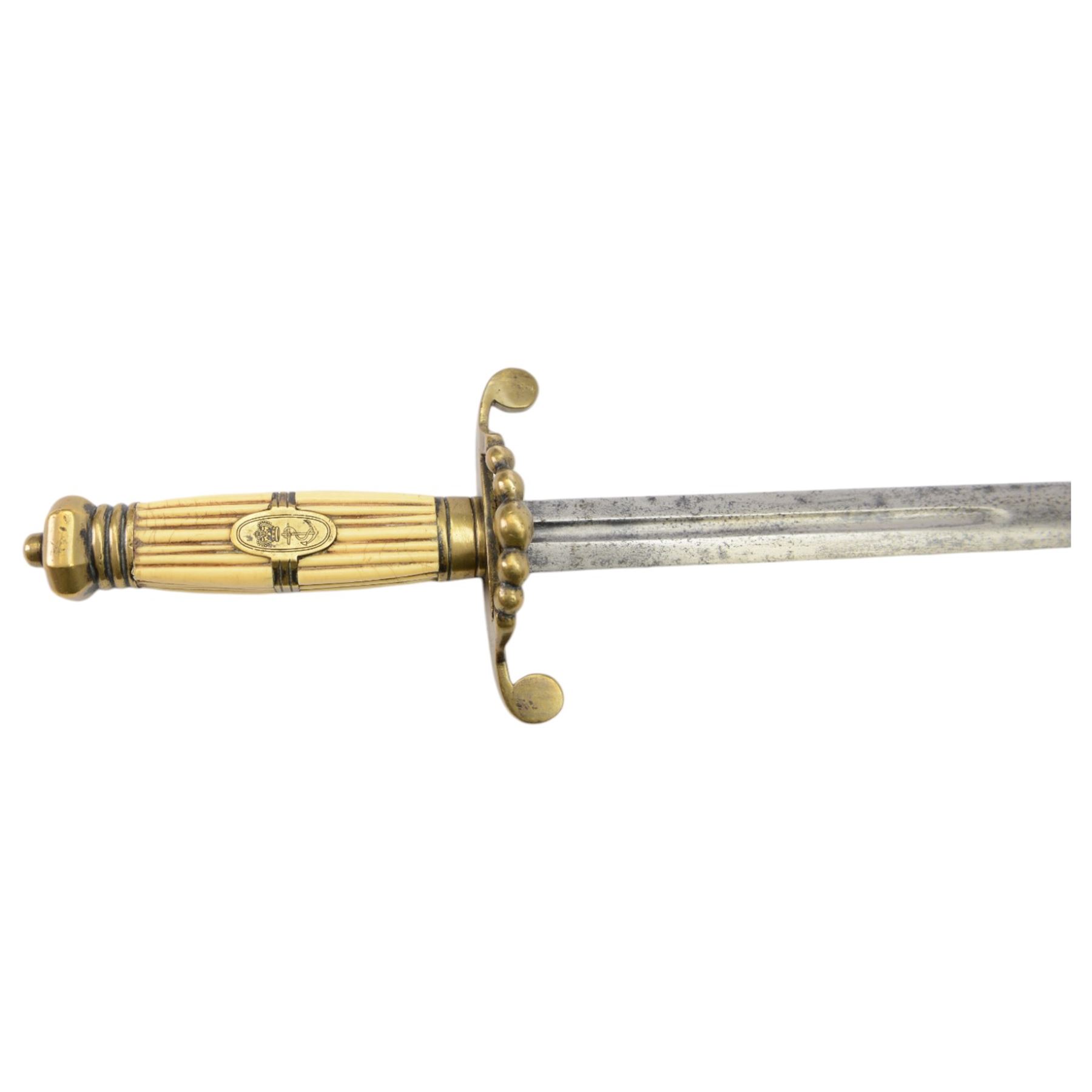 20th Century reproduction of Royal Navy Five-Ball hilted officers sword ...