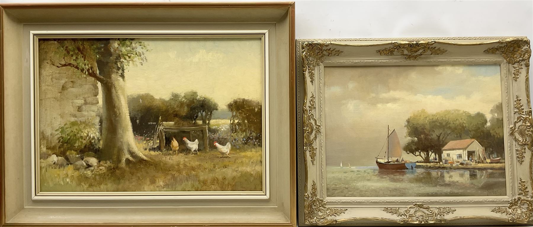 Jon Peaty (British 1914-1991): 'Chicken Run' and 'Old Boat Shed', two ...