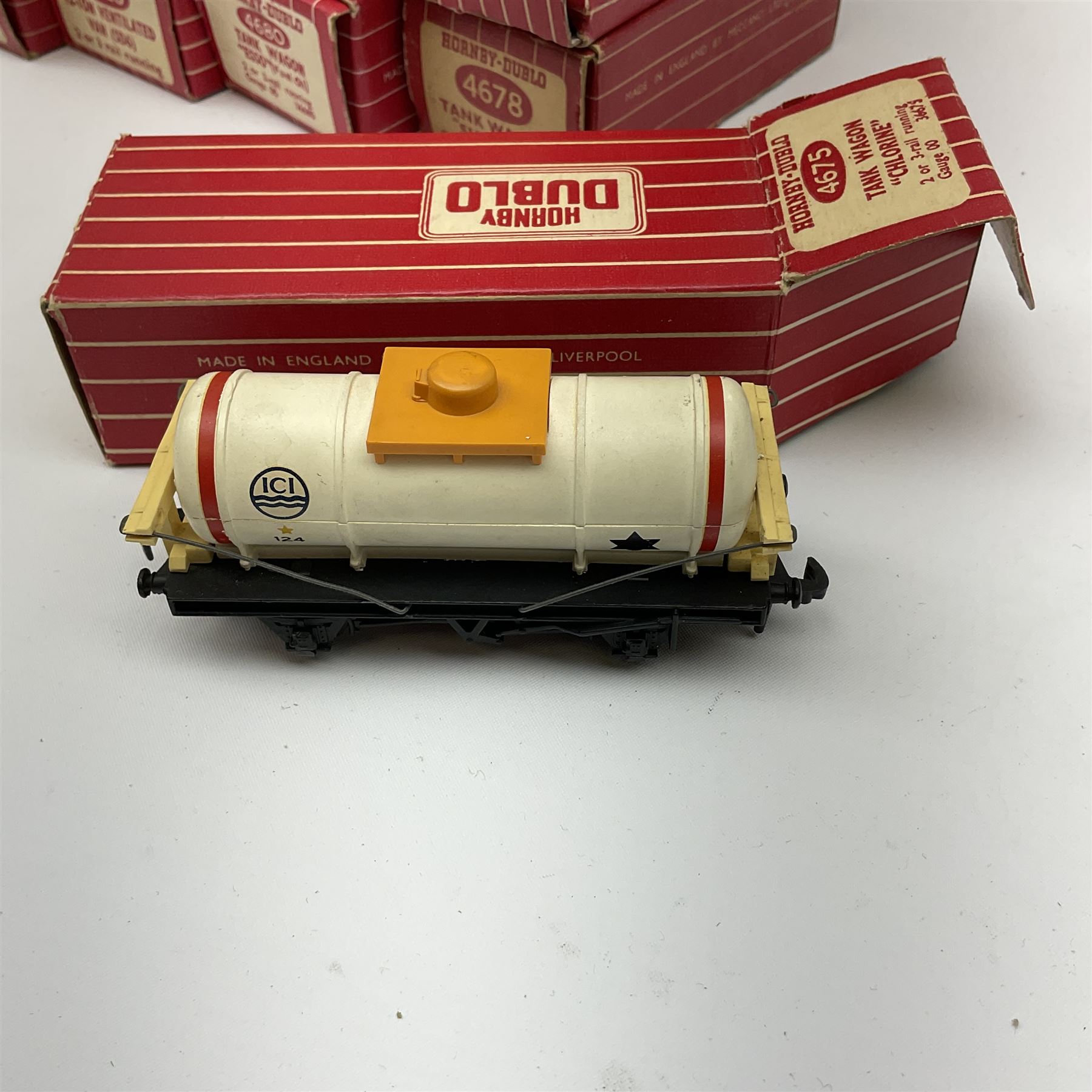 Hornby Dublo - sixteen wagons comprising 4300, 4301, 4312, 4320, 4325 ...