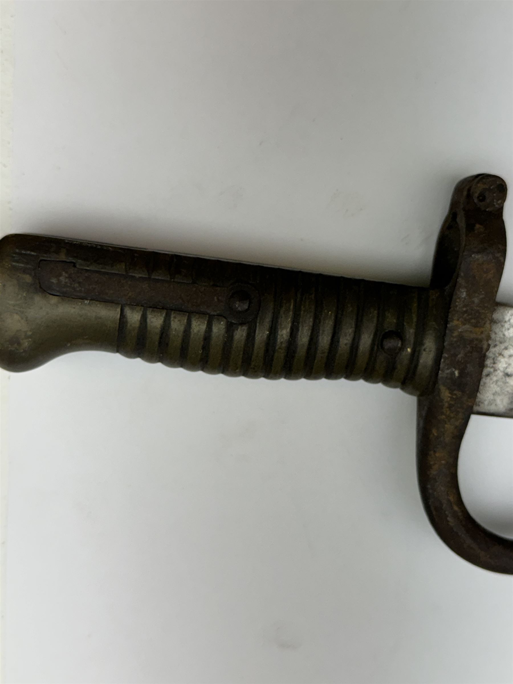 WWI French Chassepot Sword bayonet 57cm steel blade inscribed to the ...