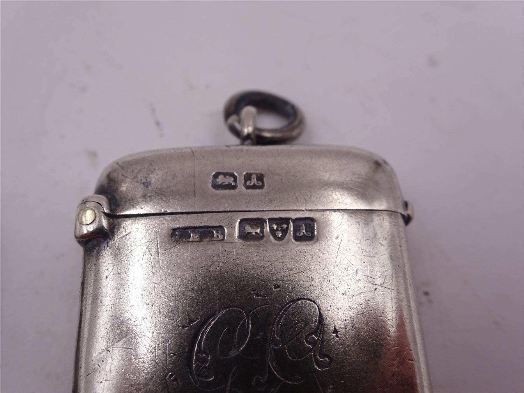 Antique Silver Vesta Case