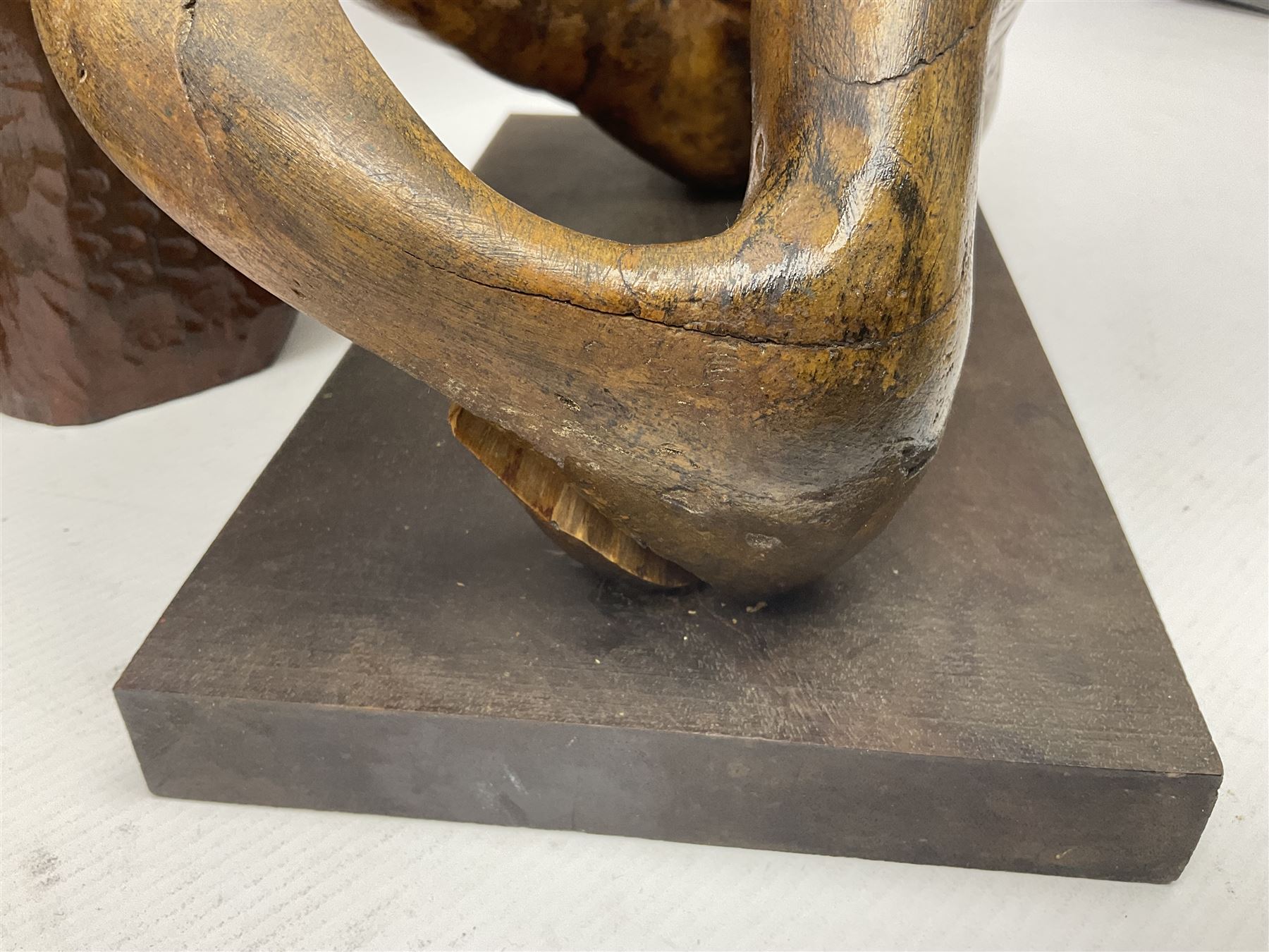 Helen Skelton (British 1933 – 2023): Four carved wooden abstract ...