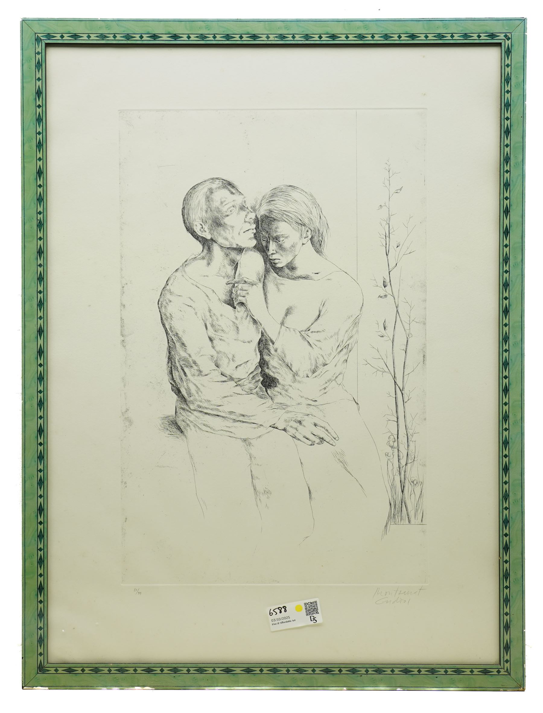 Montserrat Gudiol (Spanish 1933-2015): Lovers and Windswept | Paintings, Drawings & Prints | 156161