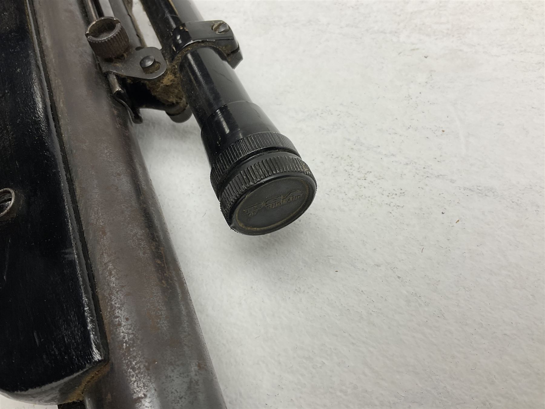 Model 322 .177 air rifle with under lever action, black painted stock ...