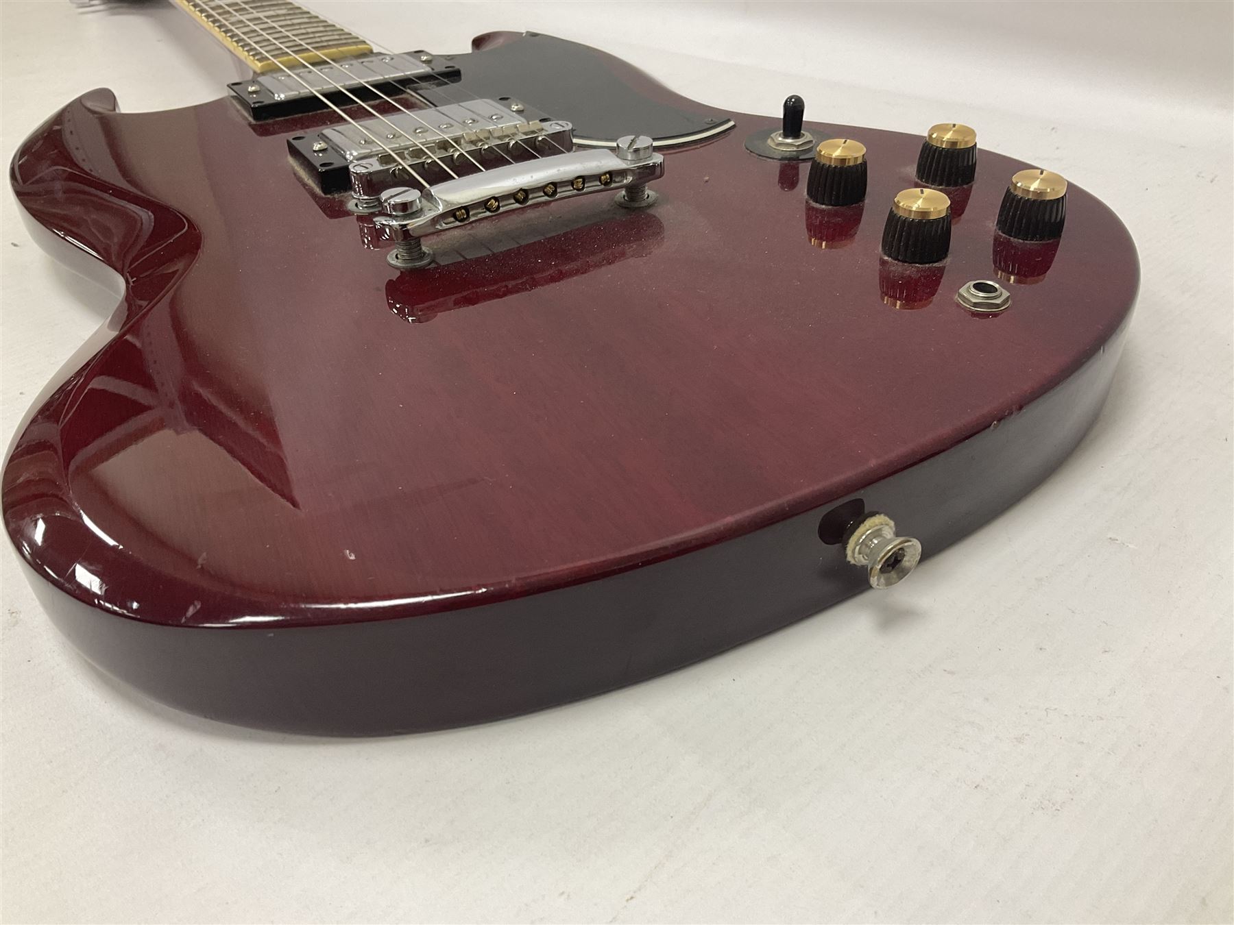 Gibson Epiphone SG six string electric guitar, with cherry red mahogany ...