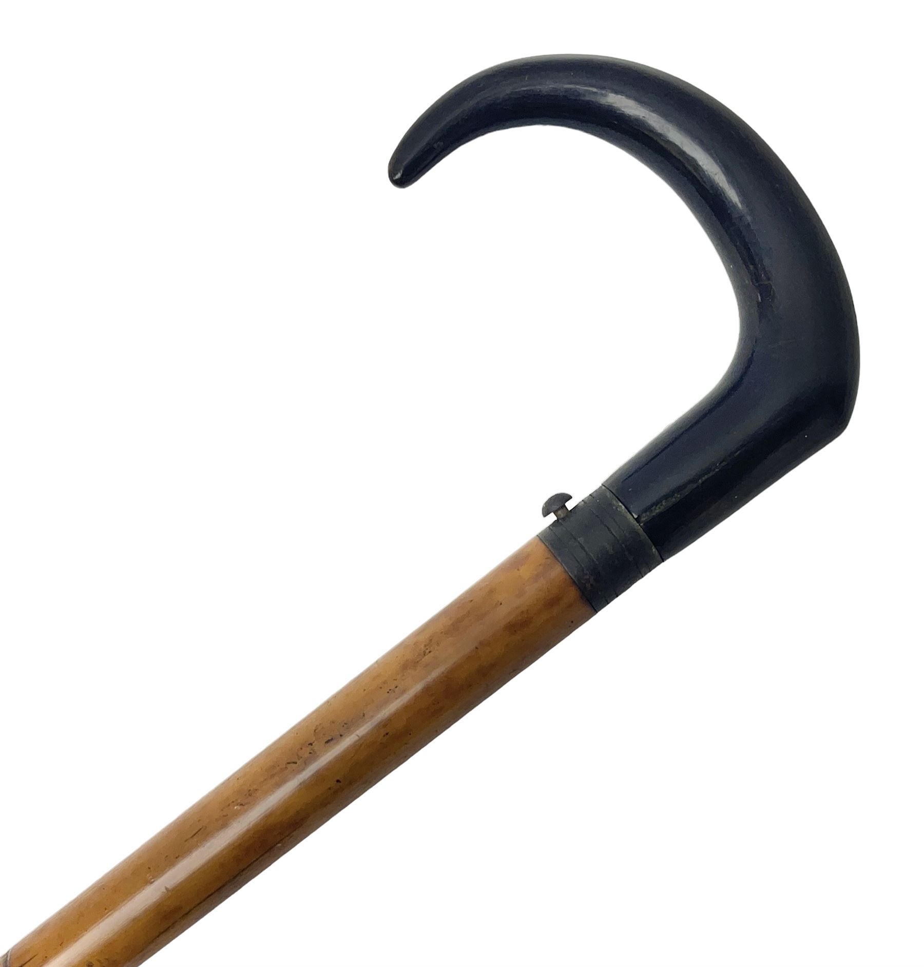 Late 19th/early 20th century 7mm walking stick gun with cane shrouded ...