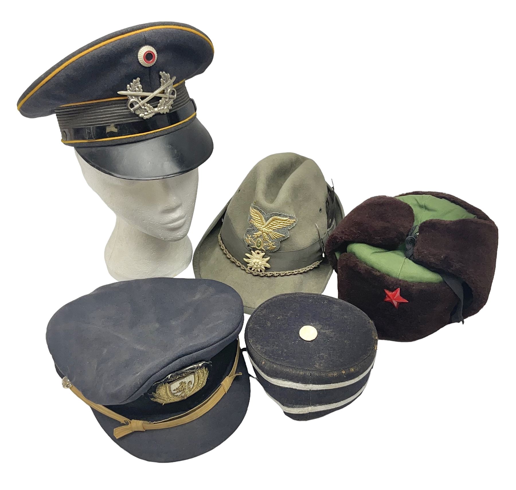 Five various military caps - Chinese | Militaria | 81898