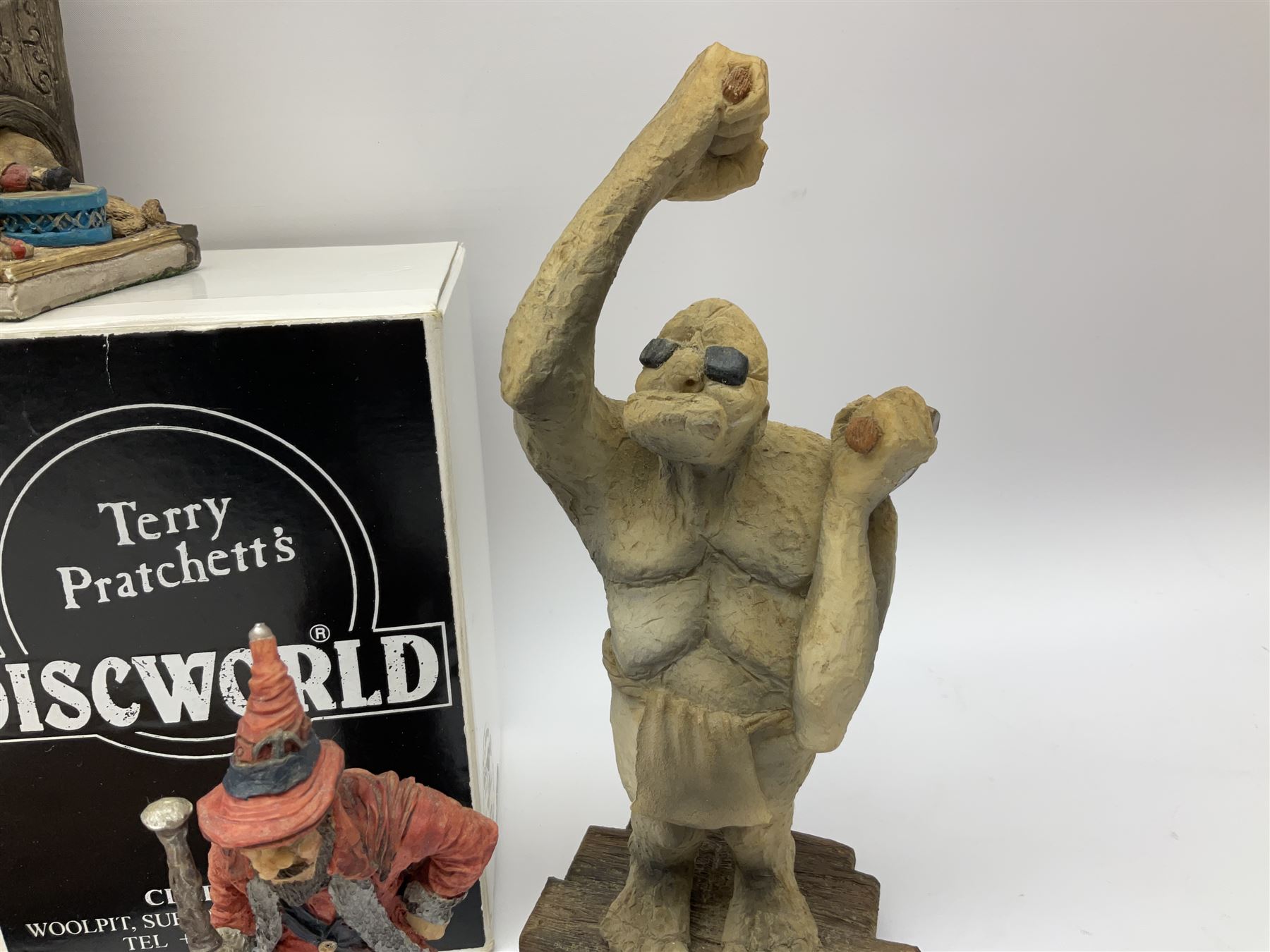 Terry Pratchett Discworld figures, designed by Clarecraft, comprising ...