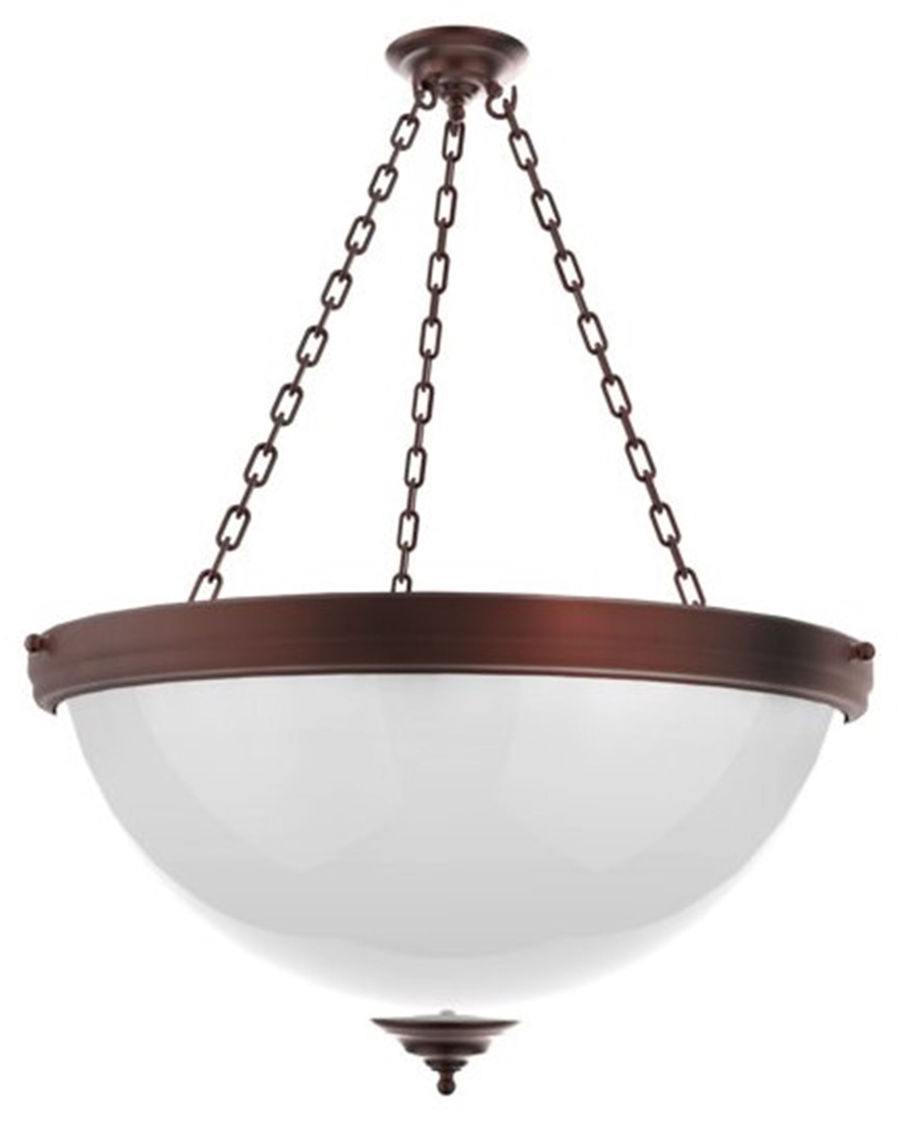 Apollo Lighting - pair of 'Senator' drop pendant hemi-sphere light ...