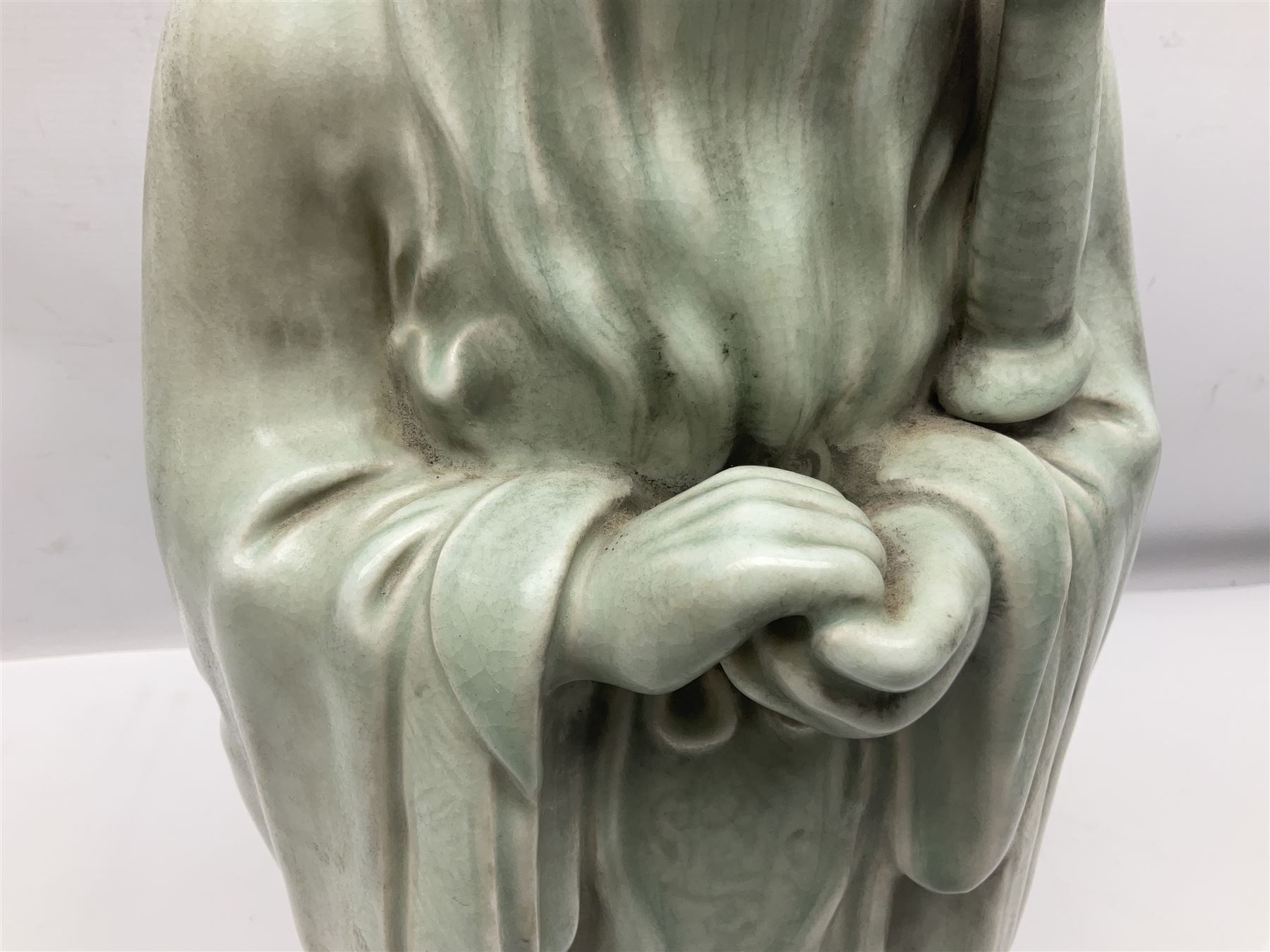 Chinese celadon glazed figure of Confucius | Antiques, Collectables ...