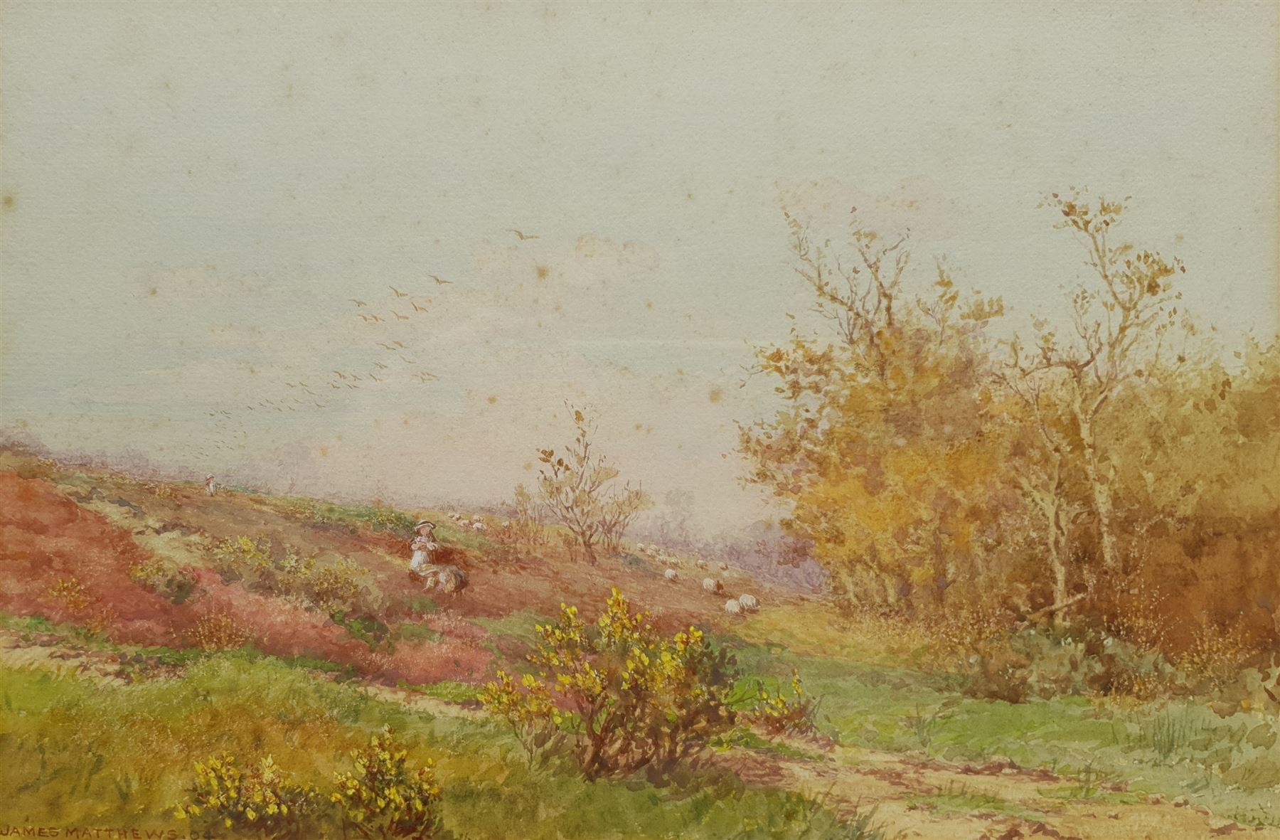 James Matthews (British 19th/20th century): 'Cowshot Common Surrey ...