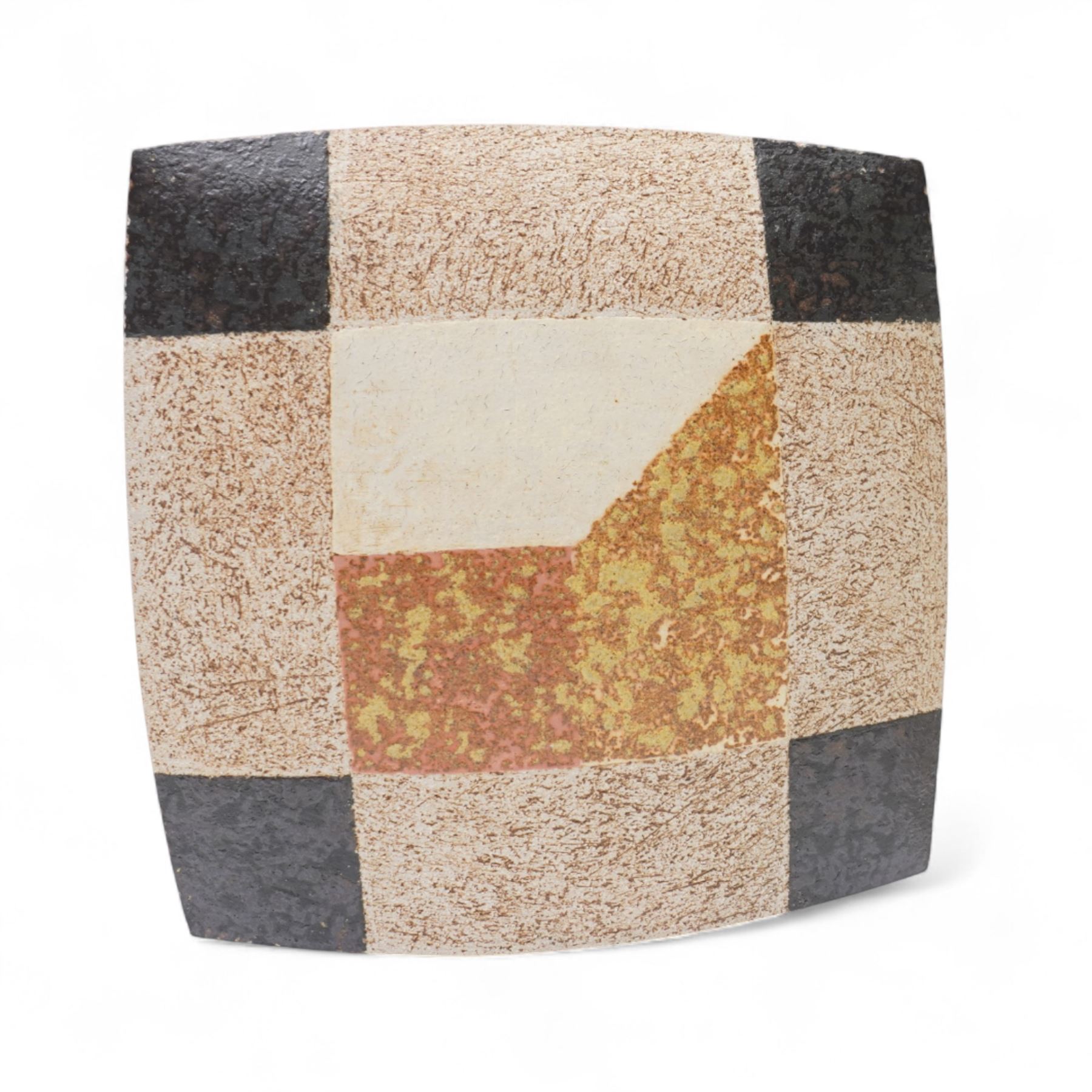 Ben Arnup (York 1954-): stoneware trompe l'oeil angular form sculpture ...