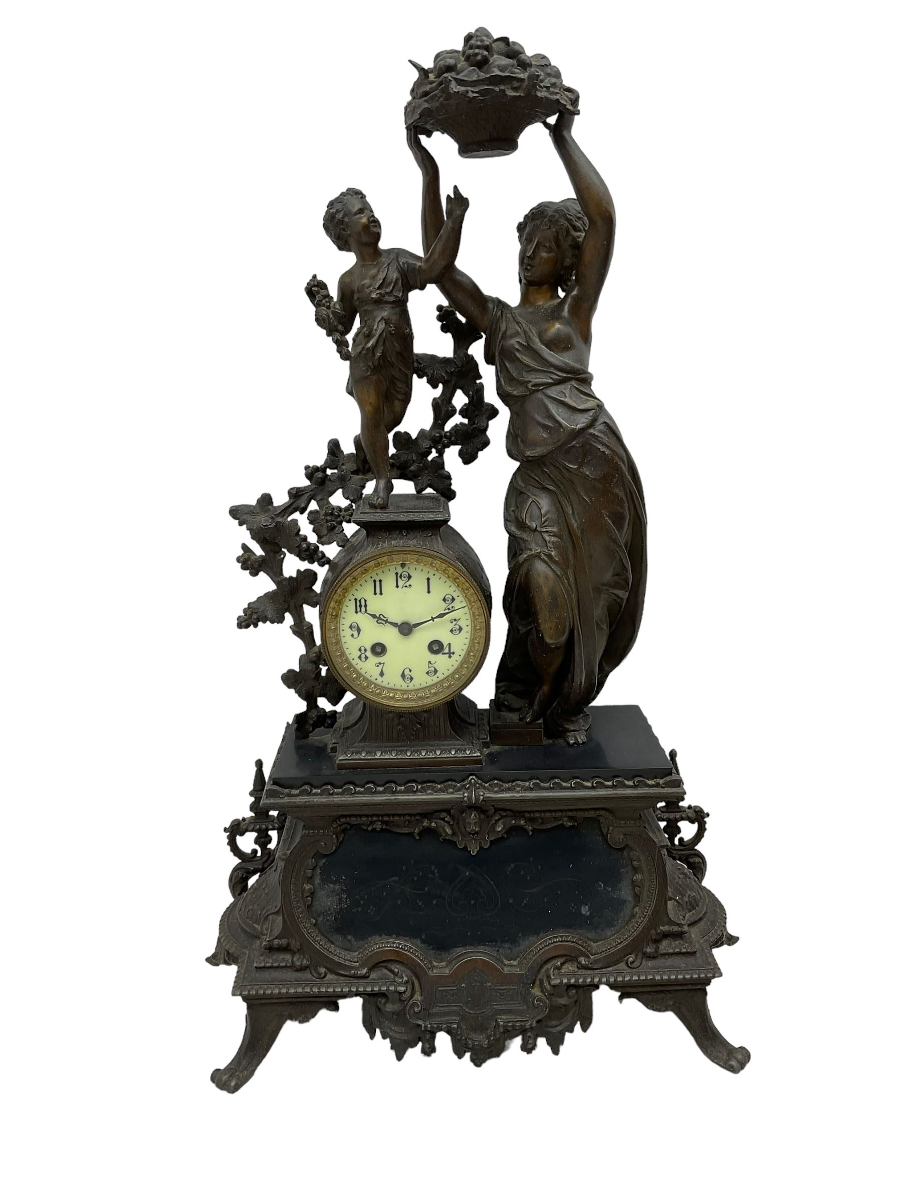 Vincenti and Cie - late 19th century figural clock garniture | Clocks ...