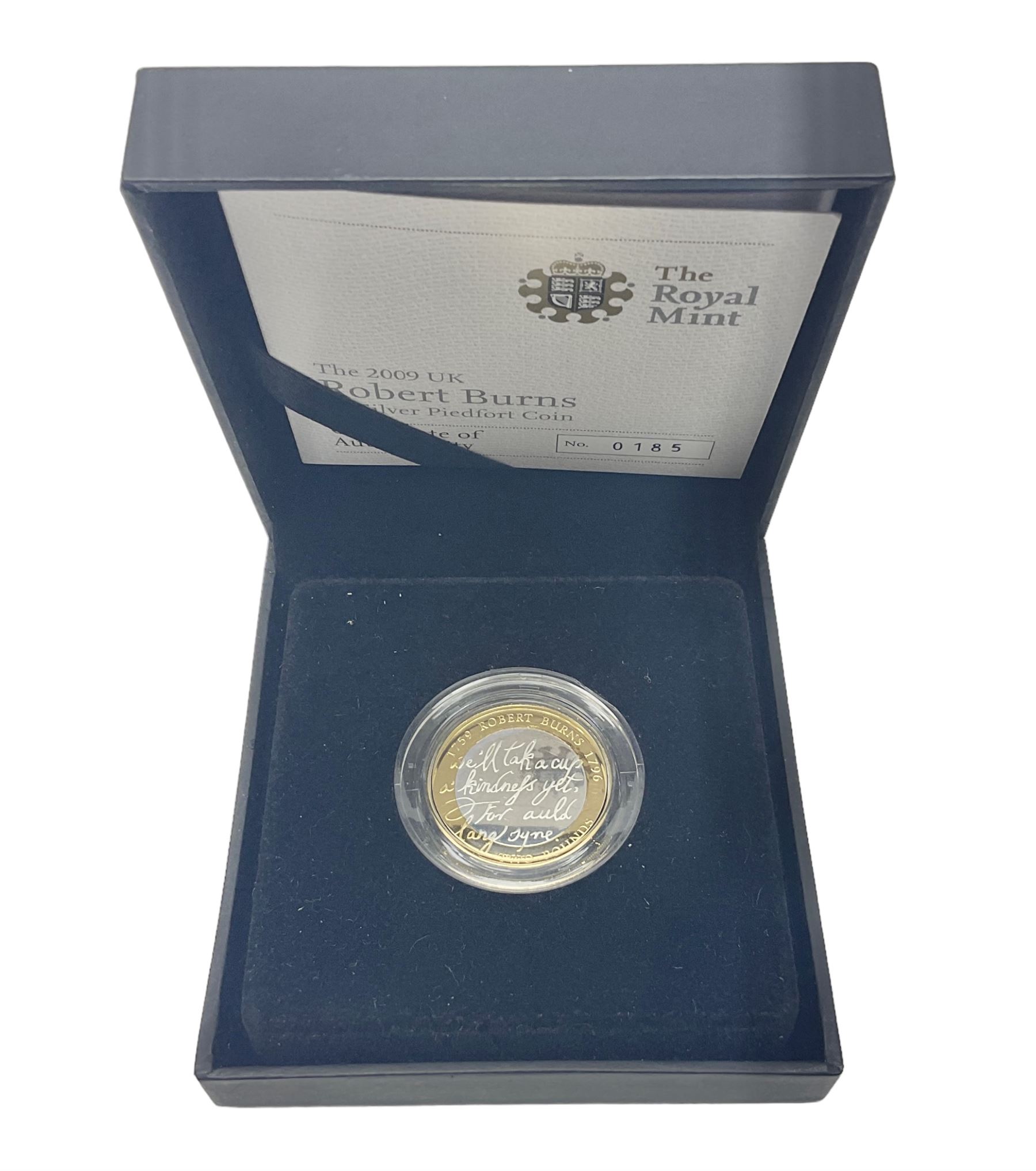 The Royal Mint United Kingdom 2009 'Robert Burns' silver proof piedfort ...