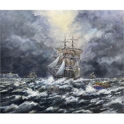 Ken Cooper (British 20th century): The Brig 'Delta' lost off ...