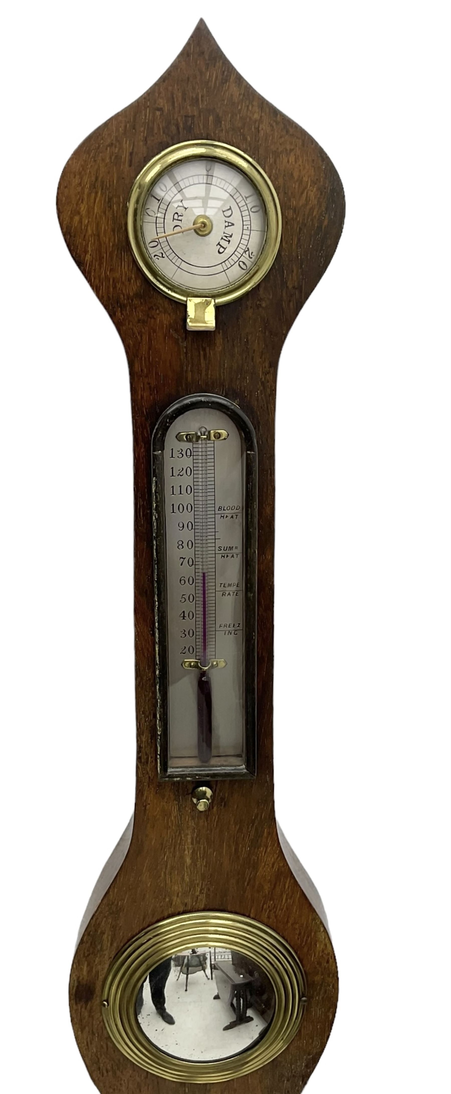 Late 19th Century - onion topped mercury barometer in a rosewood case ...