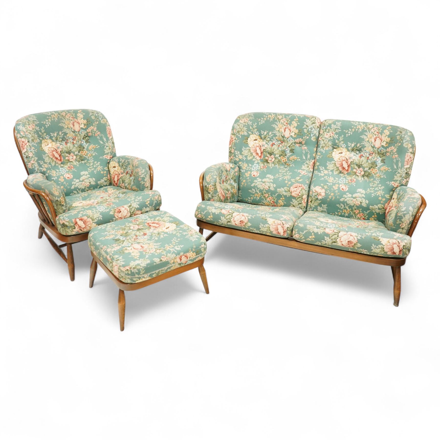 Ercol - ‘Jubilee’ mid-20th century beech lounge suite | Mid-Century ...