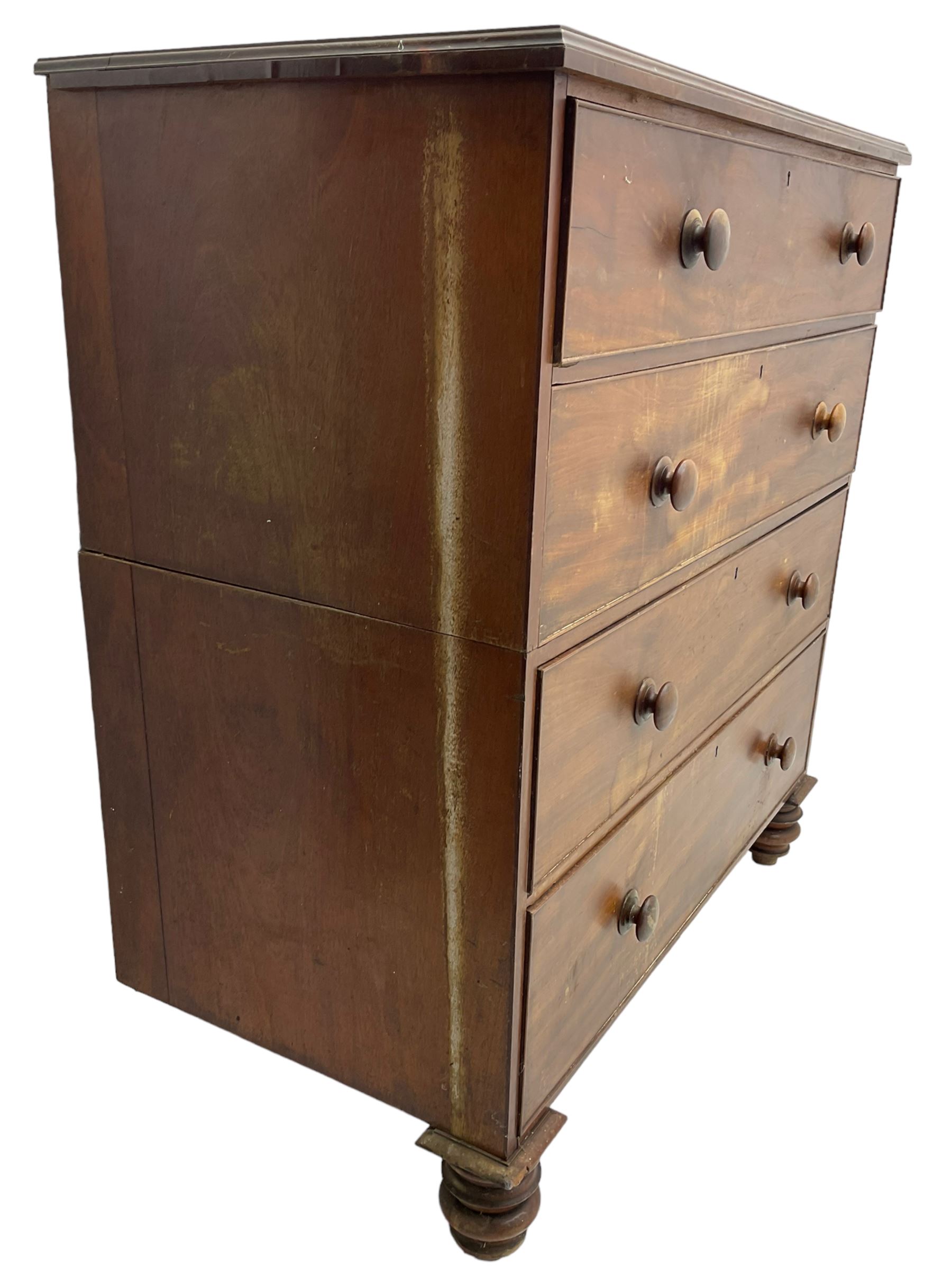 Victorian mahogany straight-front split chest | Antique & Revival ...