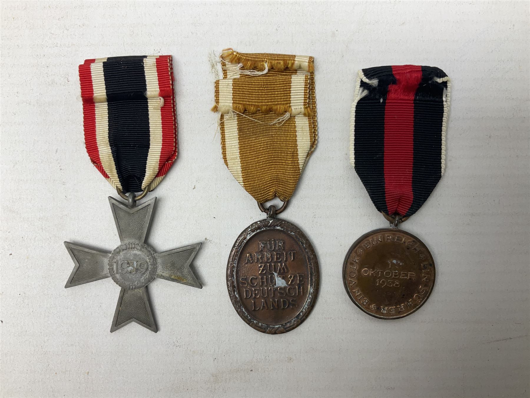 Three WW2 German medals - Defences Medal, Czech Occupation ...