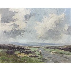 Lewis Creighton (British 1918-1996): Sheep Grazing in the Sun ...