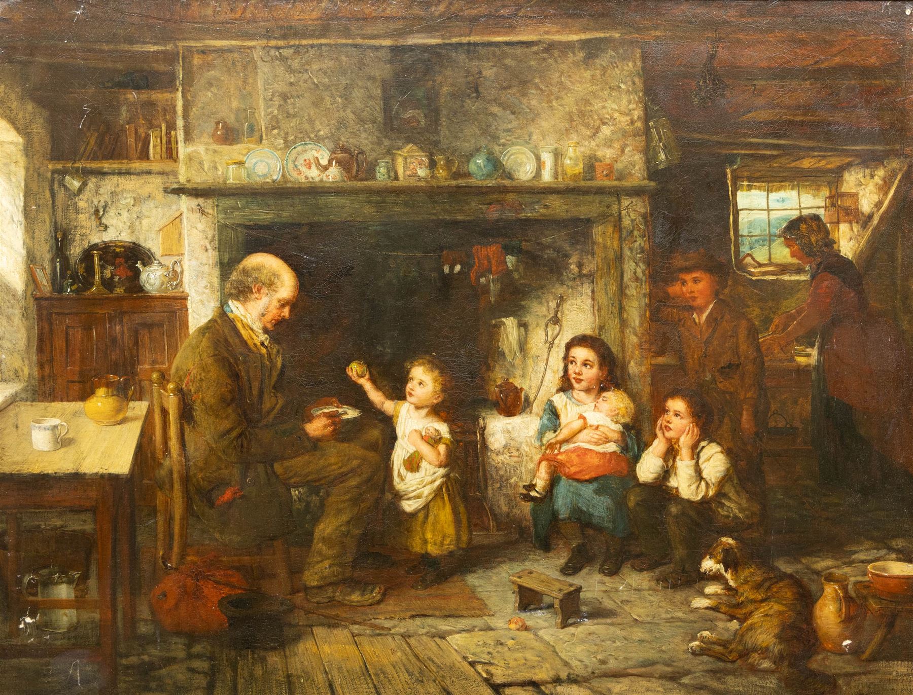 John Thomas Peele (British 1822-1897): 'The Benevolent Cottagers ...