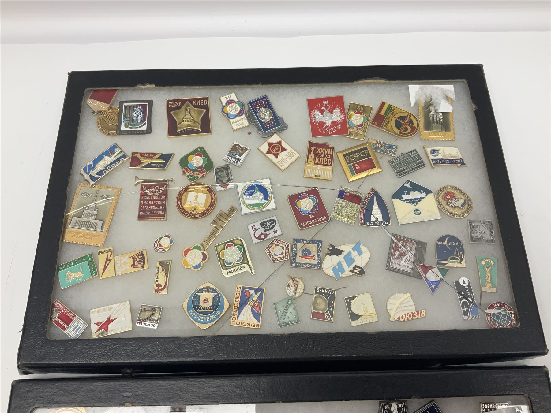 Over one hundred Soviet space programme badges; in two | Militaria | 81800
