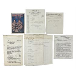 Folder of six items of WW2 correspondence relating to essential war ...