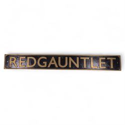Large reproduction cast metal locomotive name plate 'Redgauntlet ...