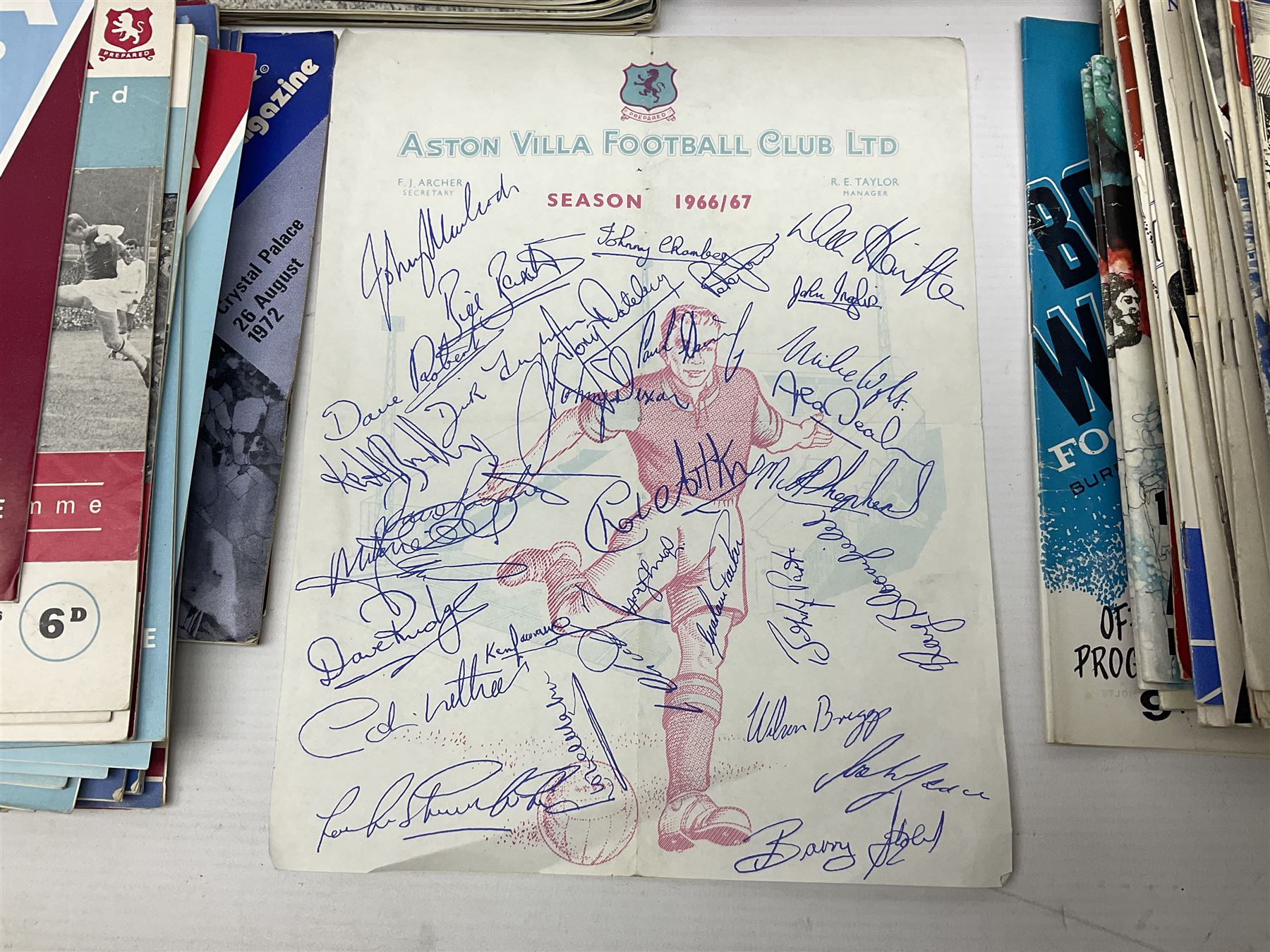 Collection of assorted football programmes, including International ...