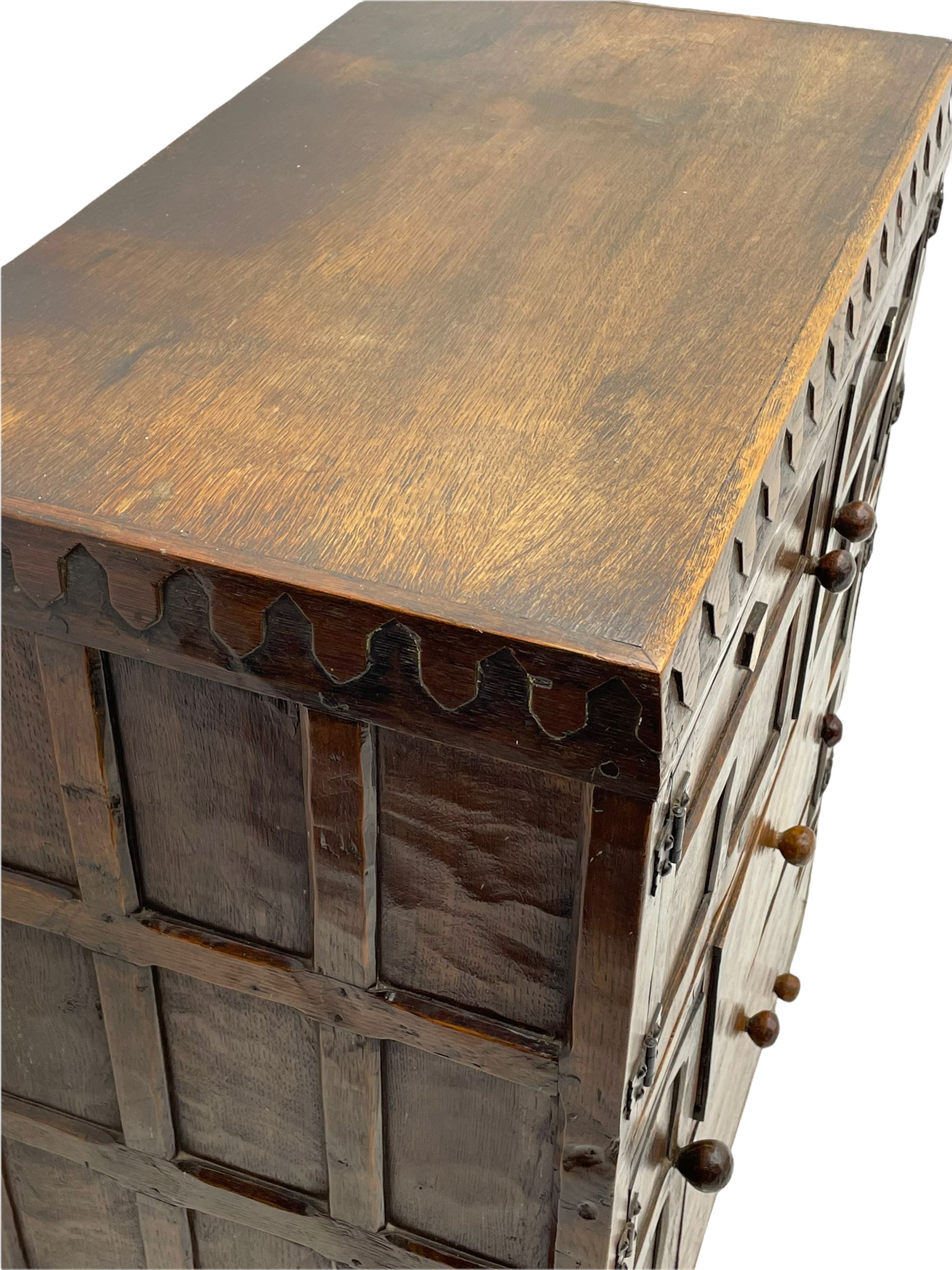 'Gnomeman' oak tallboy | Mouseman & Yorkshire Oak | 29811