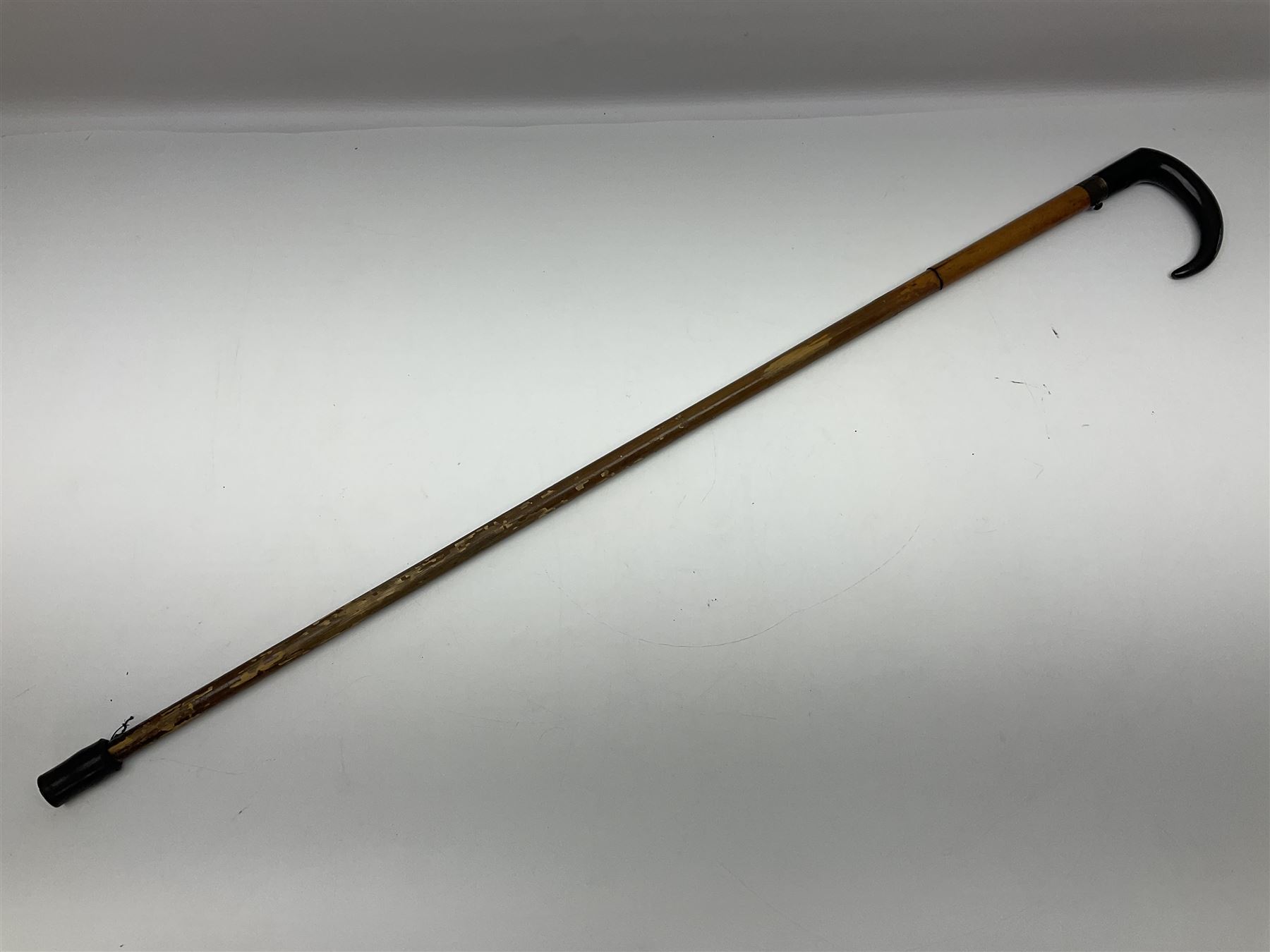 Late 19th/early 20th century 7mm walking stick gun with cane shrouded ...