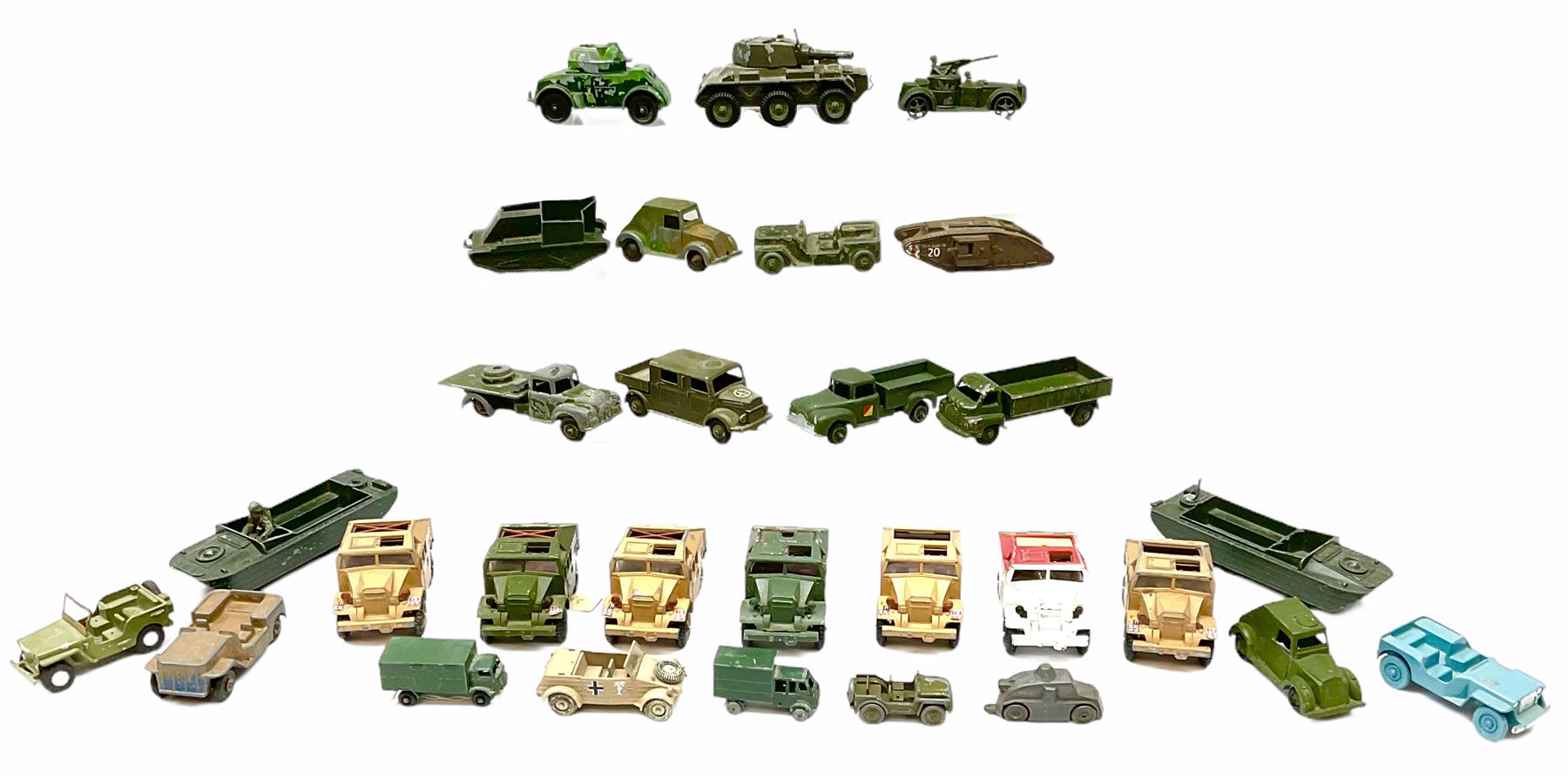 Various Makers - twenty-nine unboxed and playworn die-cast military ...