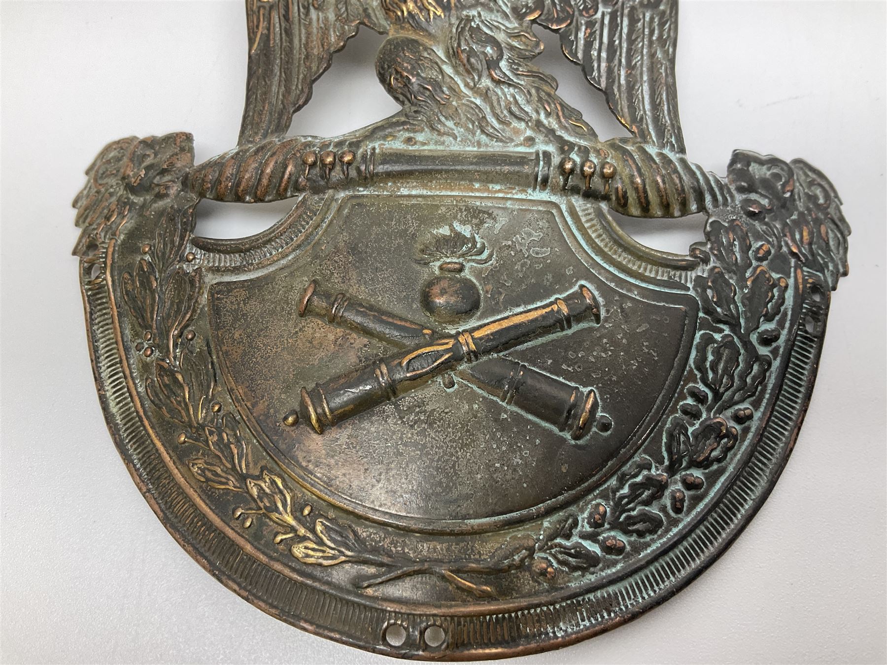 French First Empire Artillery shako plate c1814 H14cm | Militaria | 80385