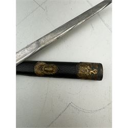 German hunting cutlass 34cm singled edged blade etched | Edged Weapons ...