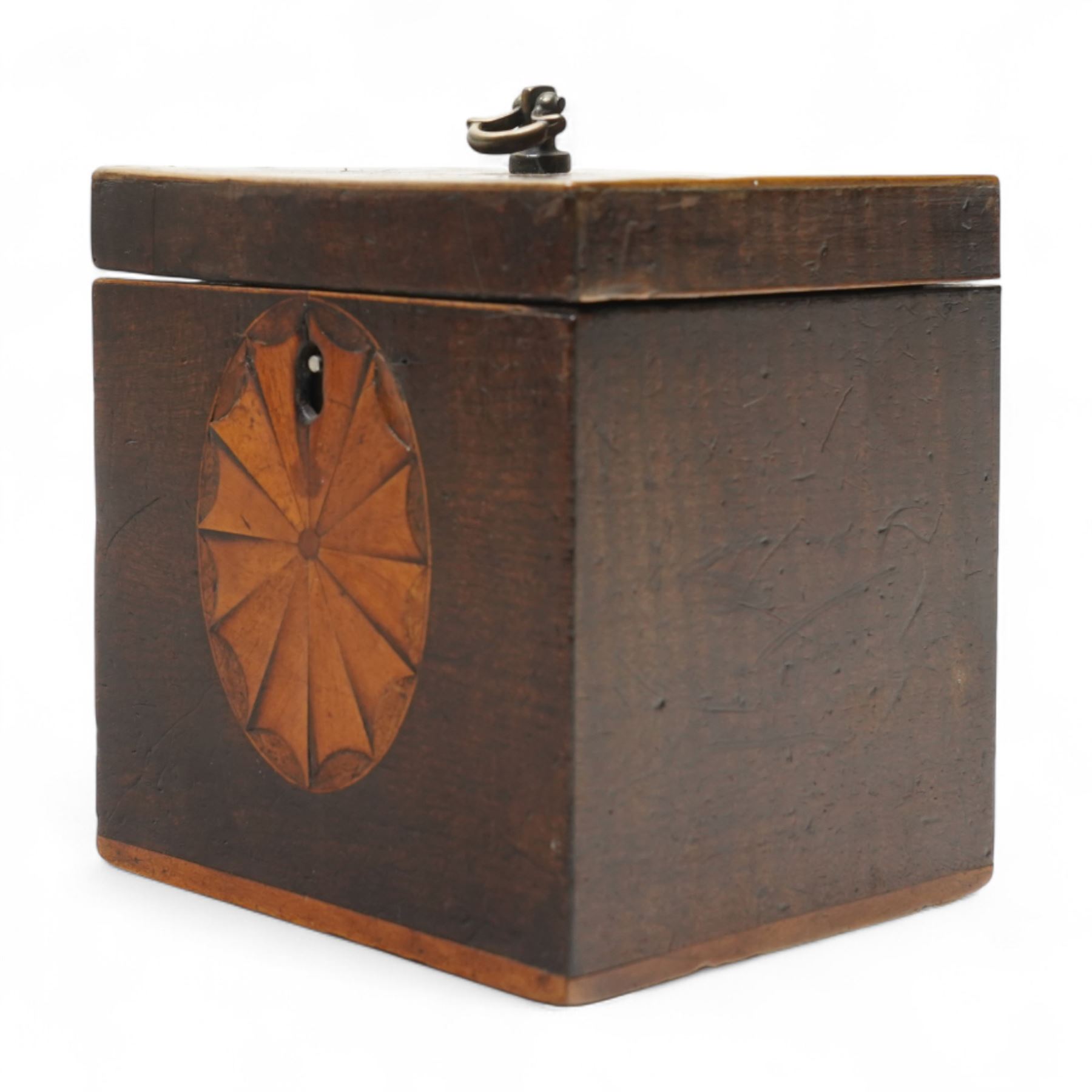 Georgian era single compartment harewood tea caddy | Wood, Metal ...